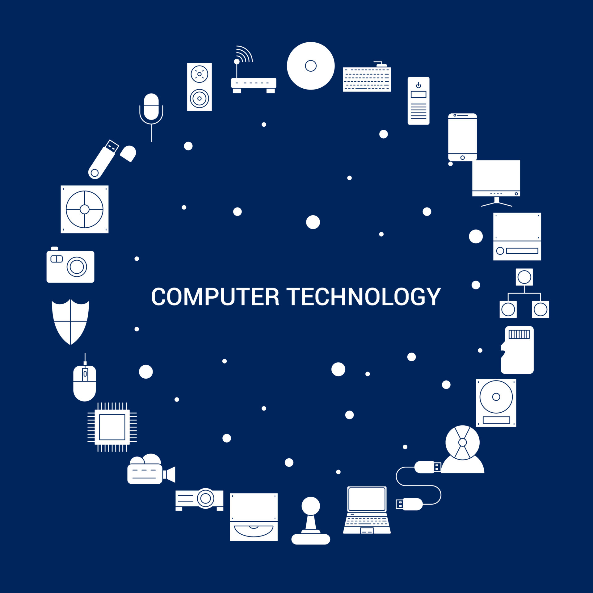 Creative Computer Technology icon Background 14357736 Vector Art at ...