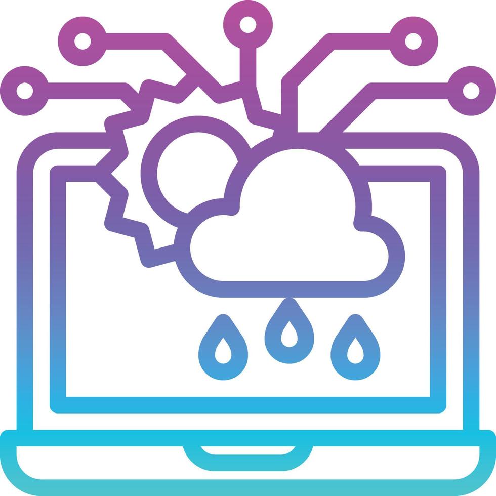 weather forecasting ai artificial intelligence - gradient icon 14357803 ...