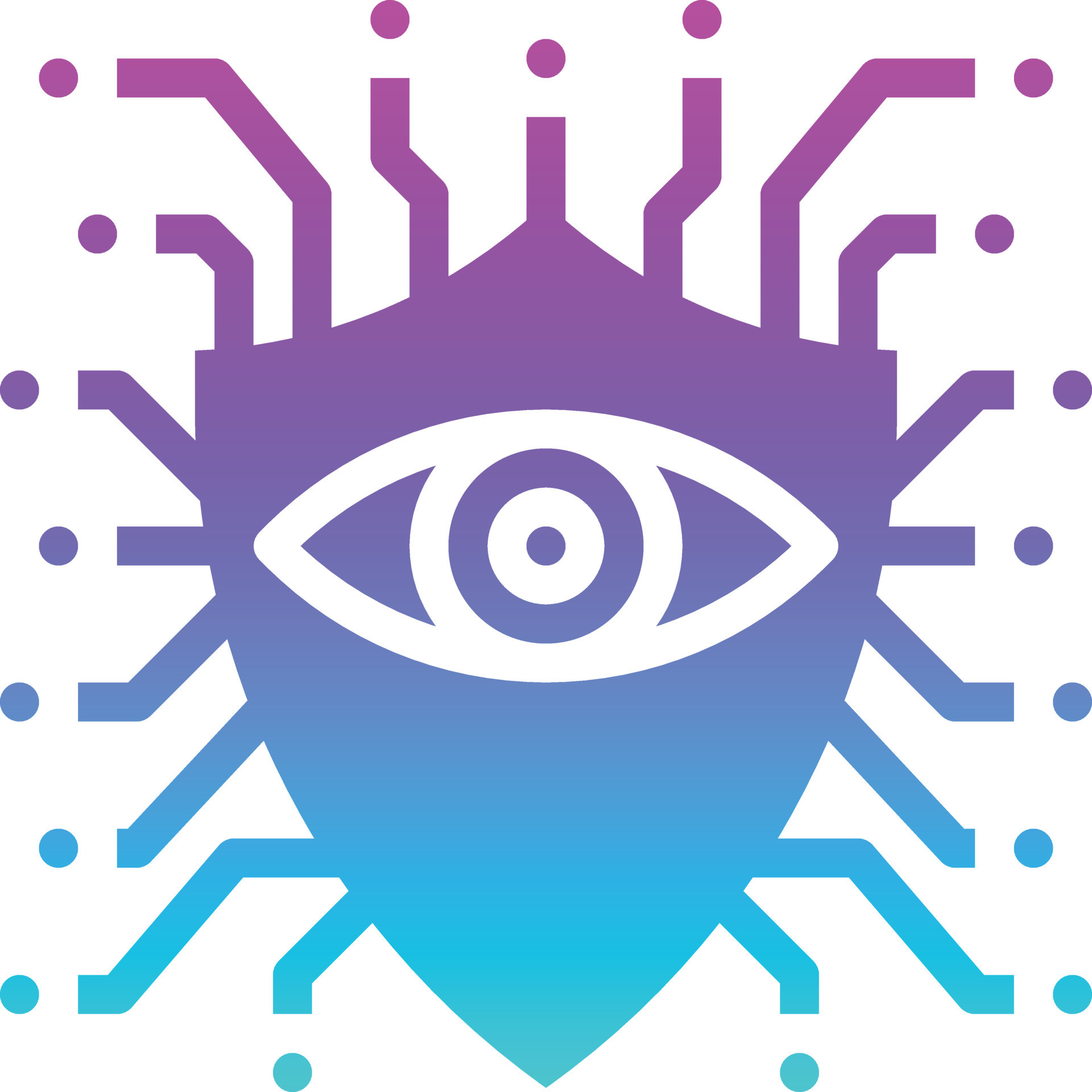 Security Safety Ai Artificial Intelligence Solid Gradient Icon