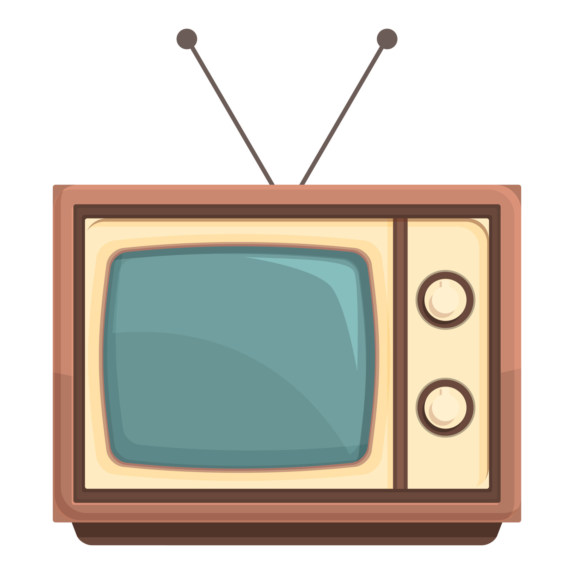 vector de dibujos animados de icono de televisor analógico. casete retro 14360148 Vector en Vecteezy