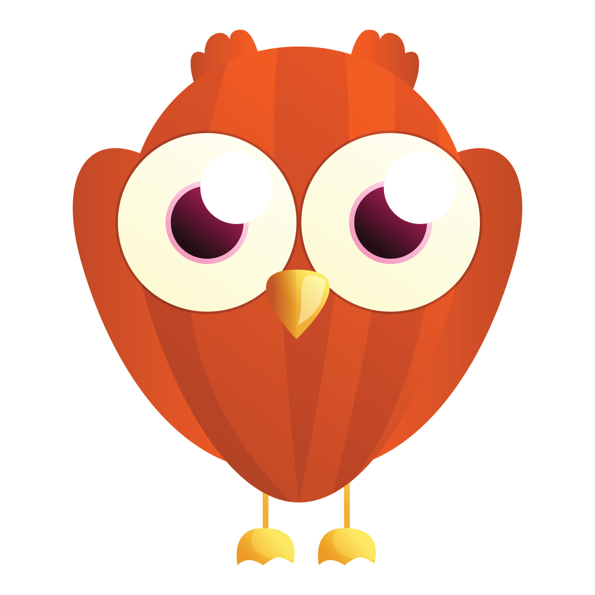 icono de búho rojo, estilo de dibujos animados 14360454 Vector en Vecteezy