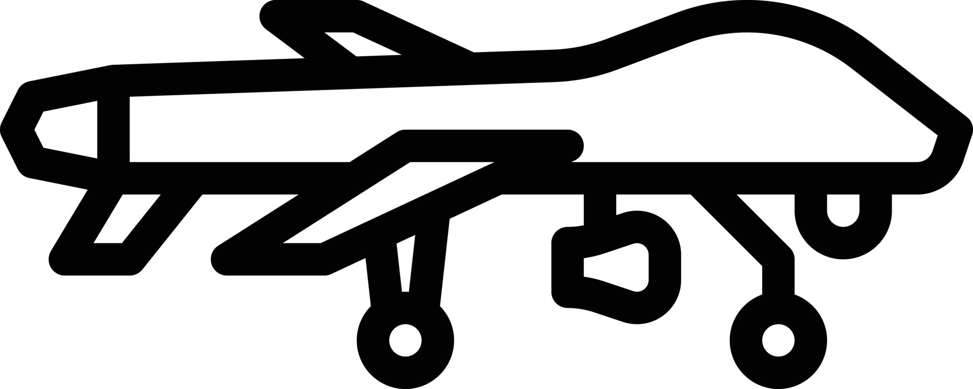 Uav Unmanned Aerial Vehicle Ai Outline Icon 14362544 Vector Art At Vecteezy