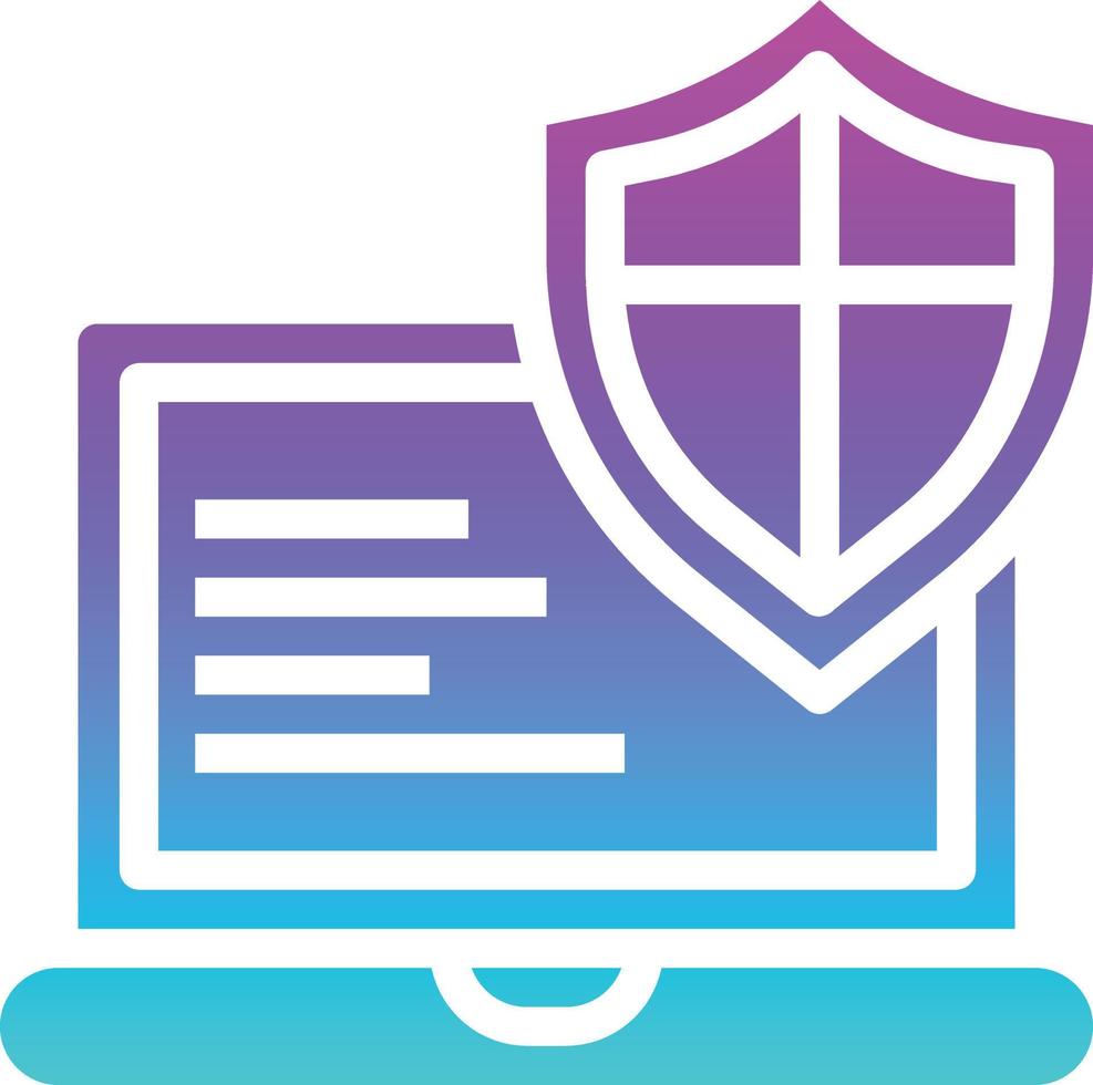 antivirus protect guard computer accessory - gradient solid icon ...
