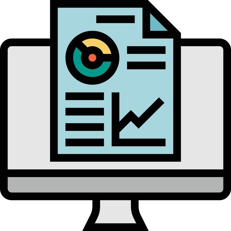Information Graphics Analysis Software Development Filled Outline Icon 14362936 Vector Art At