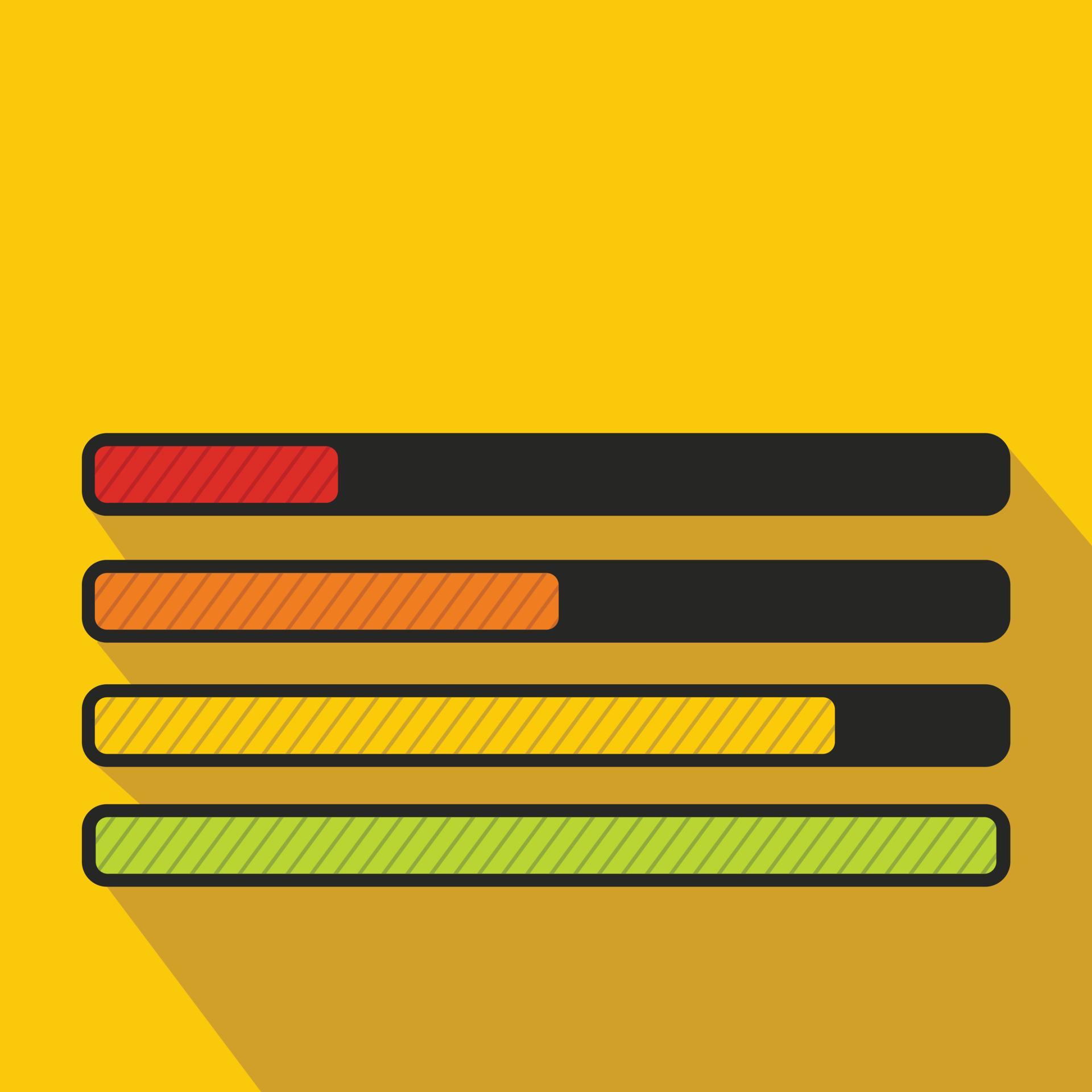 Progress loading bar icon, flat style 14363024 Vector Art at Vecteezy