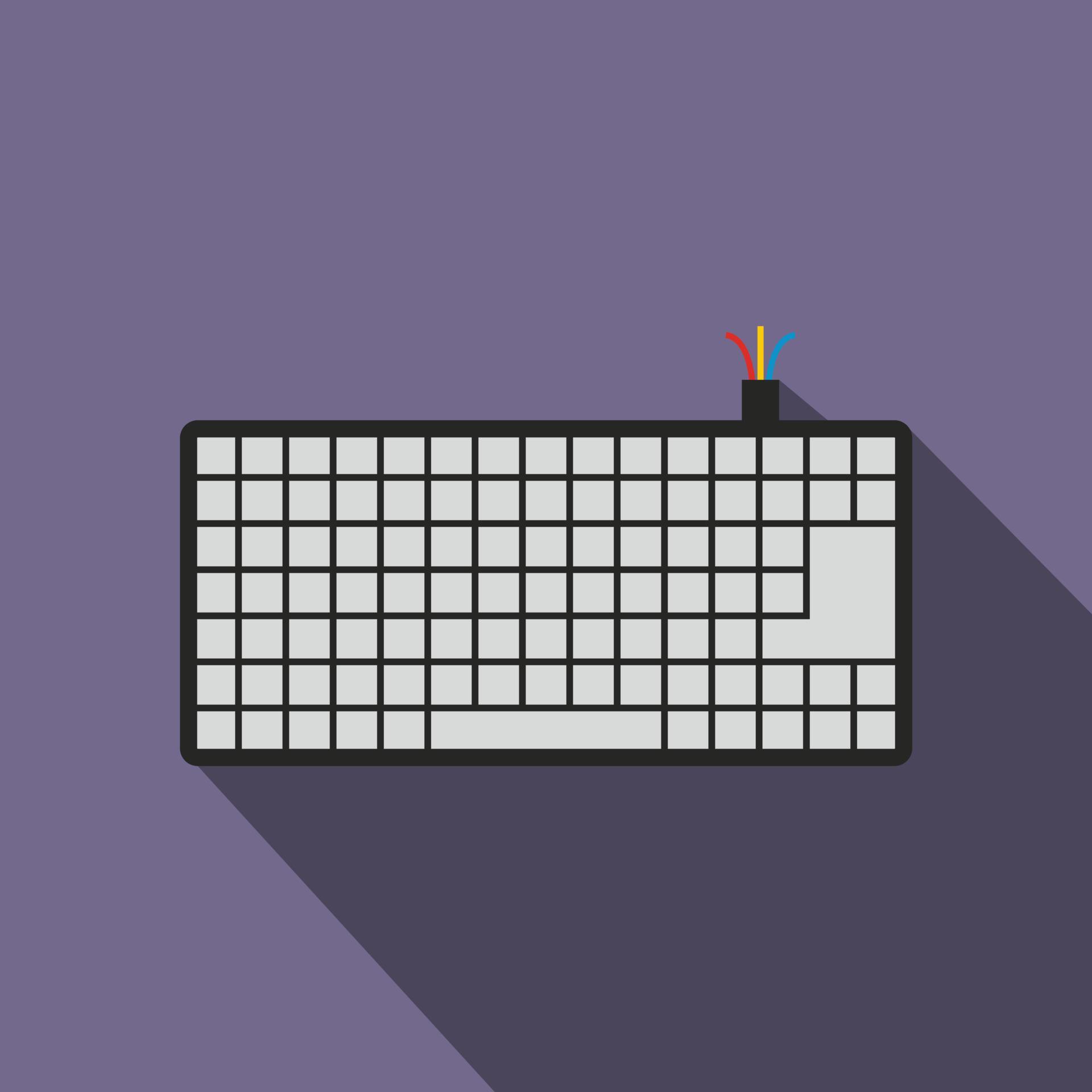Computer keyboard icon, flat style 14363323 Vector Art at Vecteezy