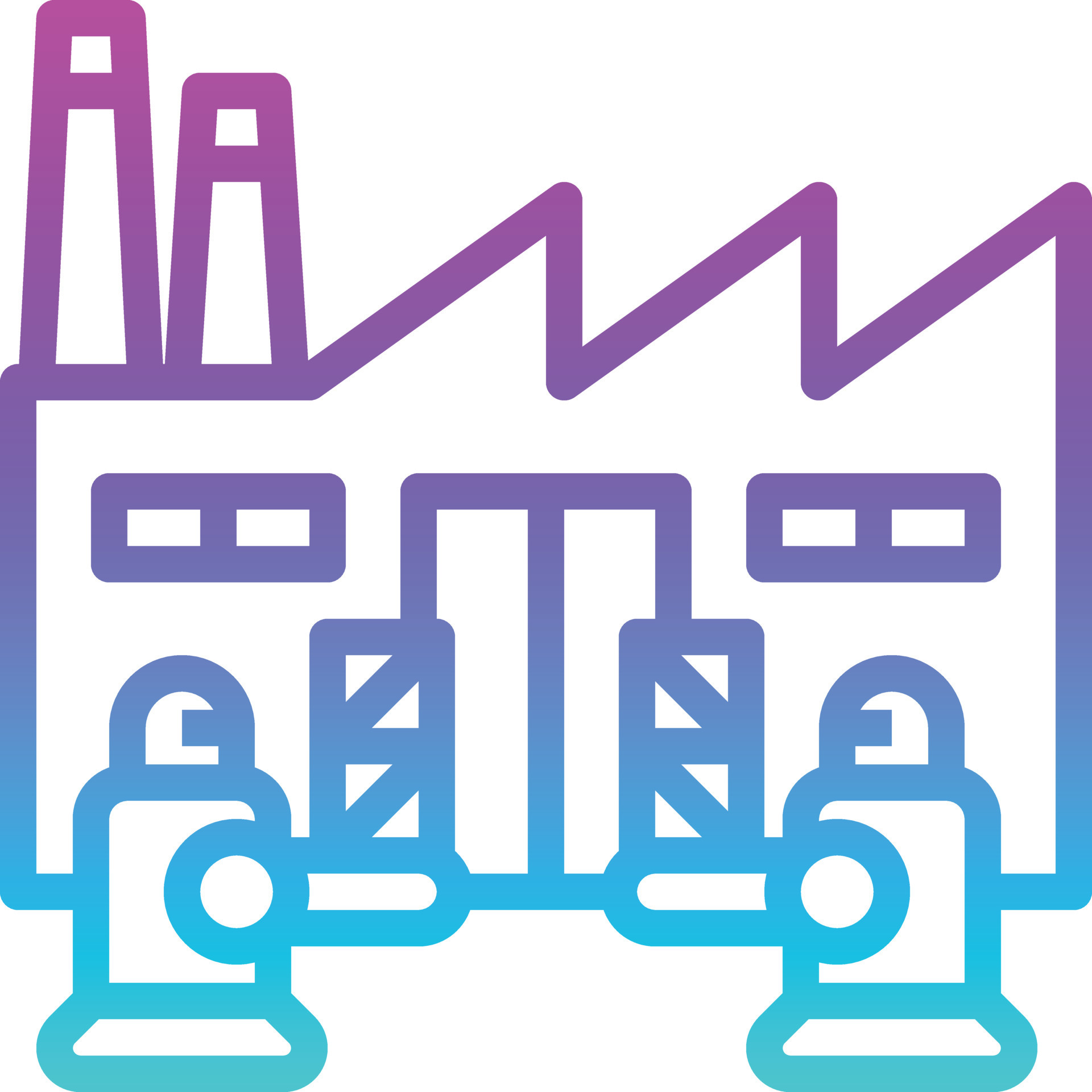 factory robots ai artificial intelligence - gradient icon 14363462 ...