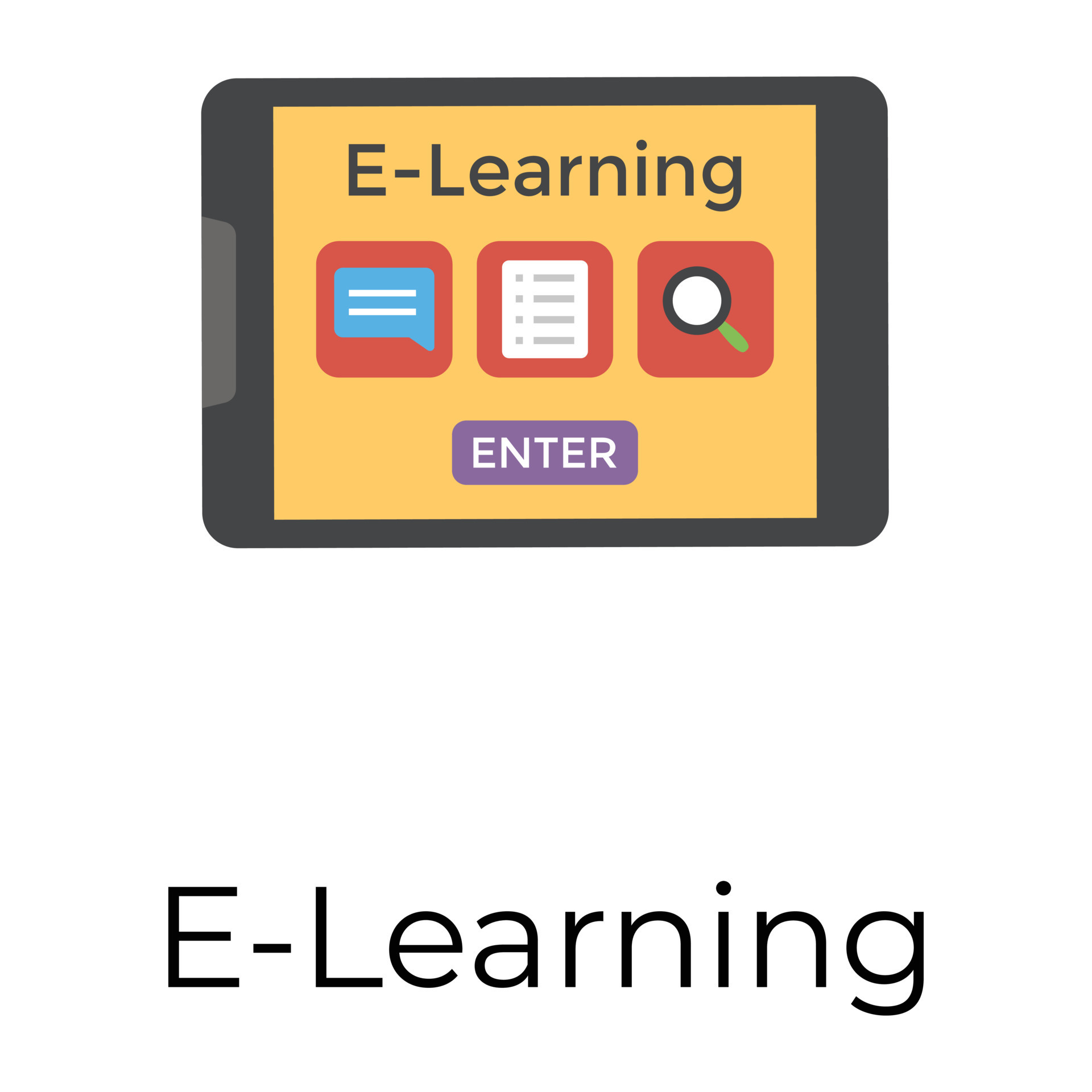 Trendy E- Learning 14366032 Vector Art at Vecteezy