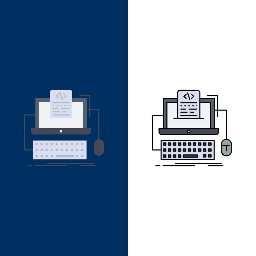 Code Coding Computer Monoblock Screen Flat Color Icon Vector 14367194 Vector Art At Vecteezy