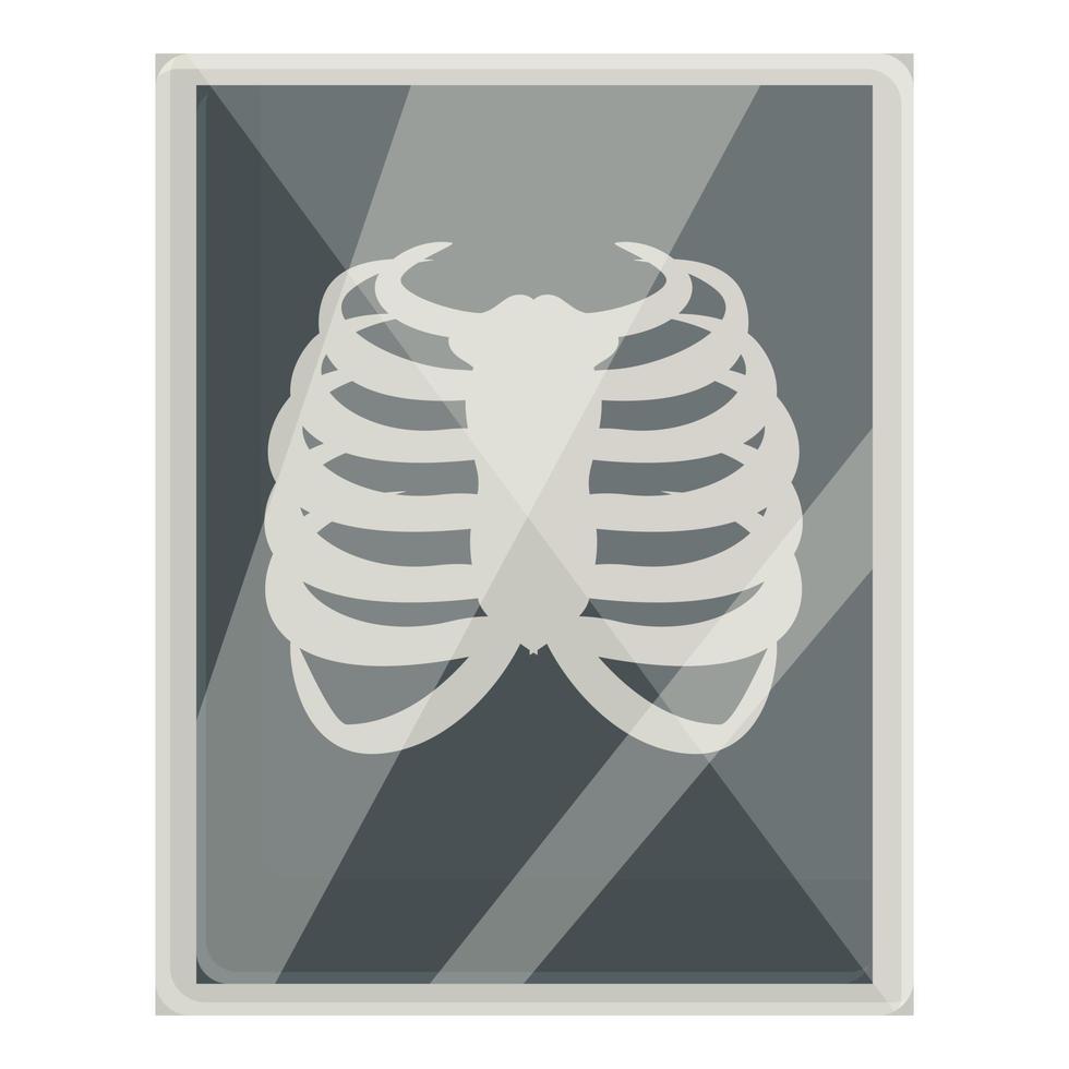 Vector De Dibujos Animados De Icono De Imagen De Rayos X Tórax De