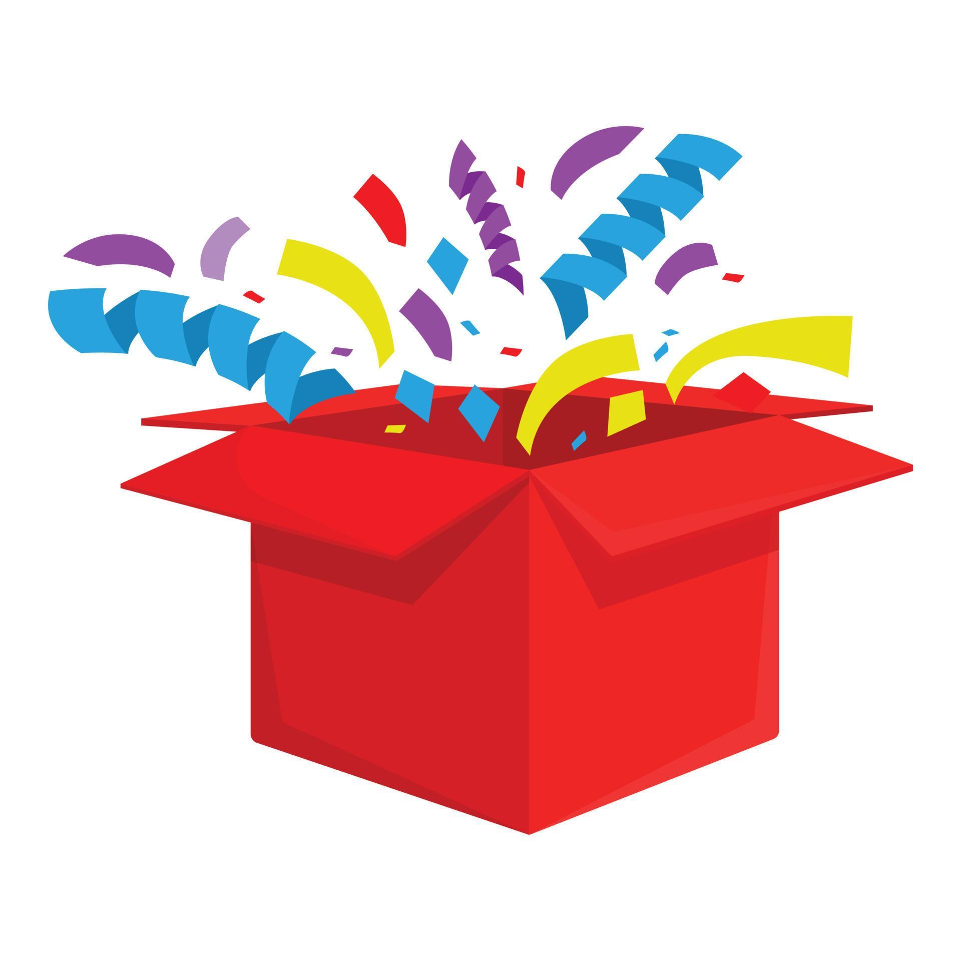 Red surprise box icon, cartoon style 14370842 Vector Art at Vecteezy