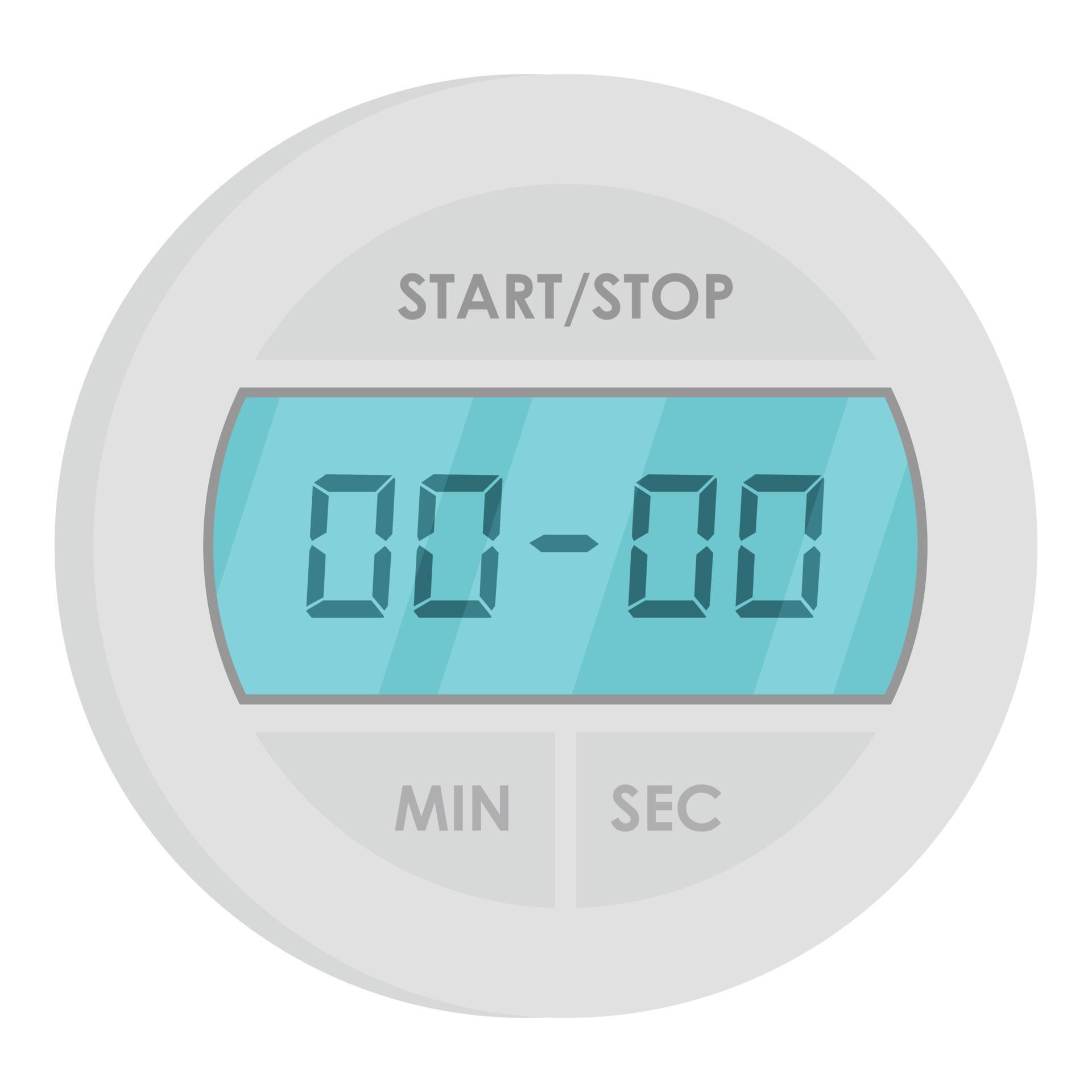 Digital timer icon, flat style 14372458 Vector Art at Vecteezy