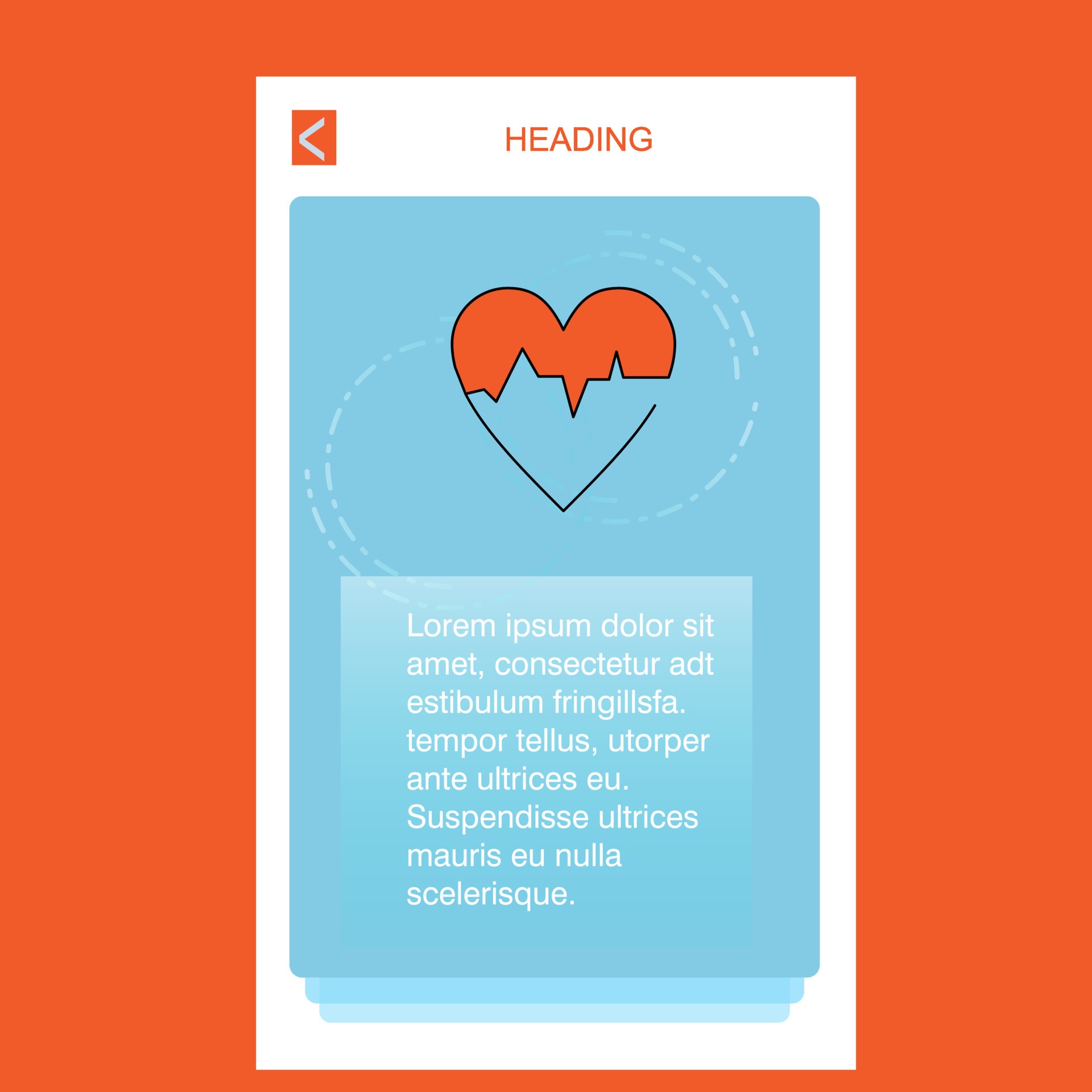 Heart ECG mobile vertical banner design design Vector 14373163 Vector ... Heart ECG mobile vertical banner design design Vector 14373163 Vector ...