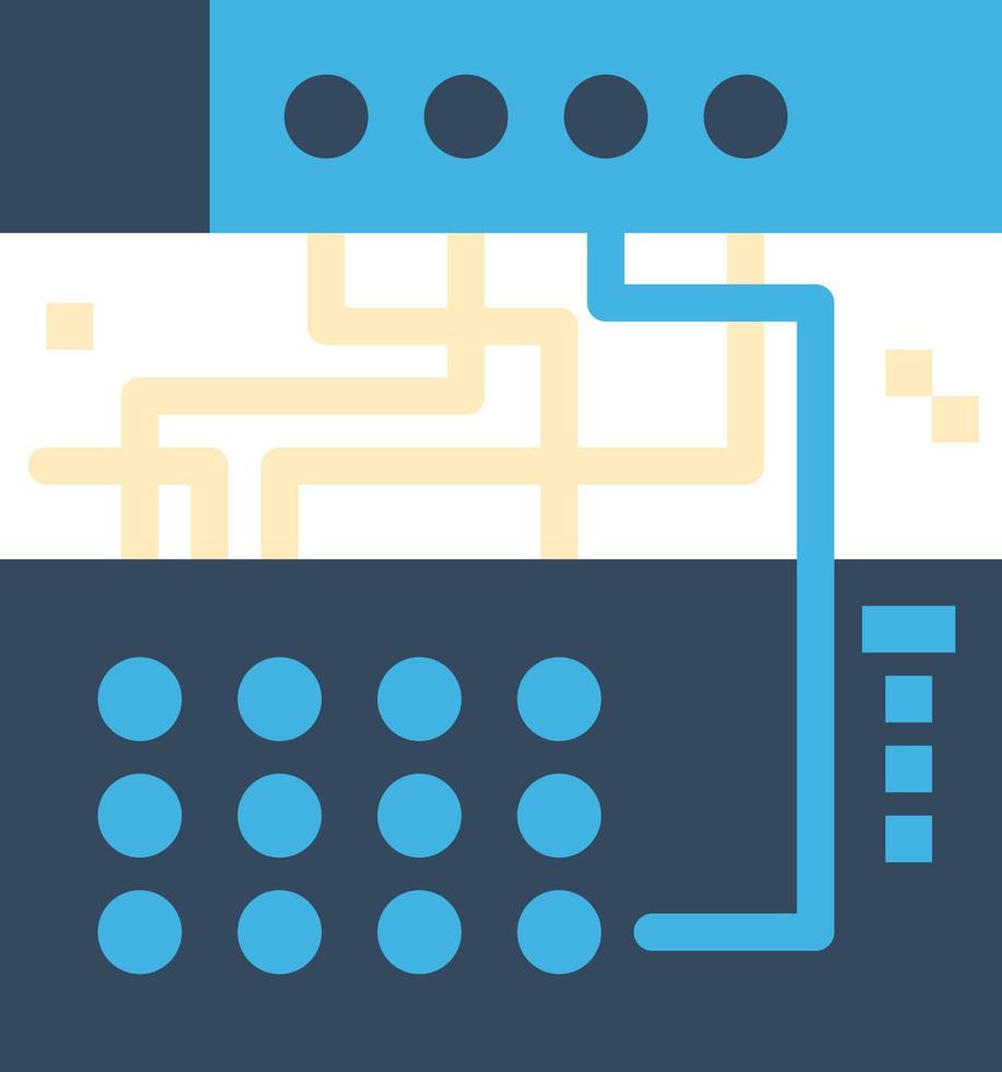 Analog Connection Device Module Sound Flat Color Icon Vector Icon Banner Template 14373784