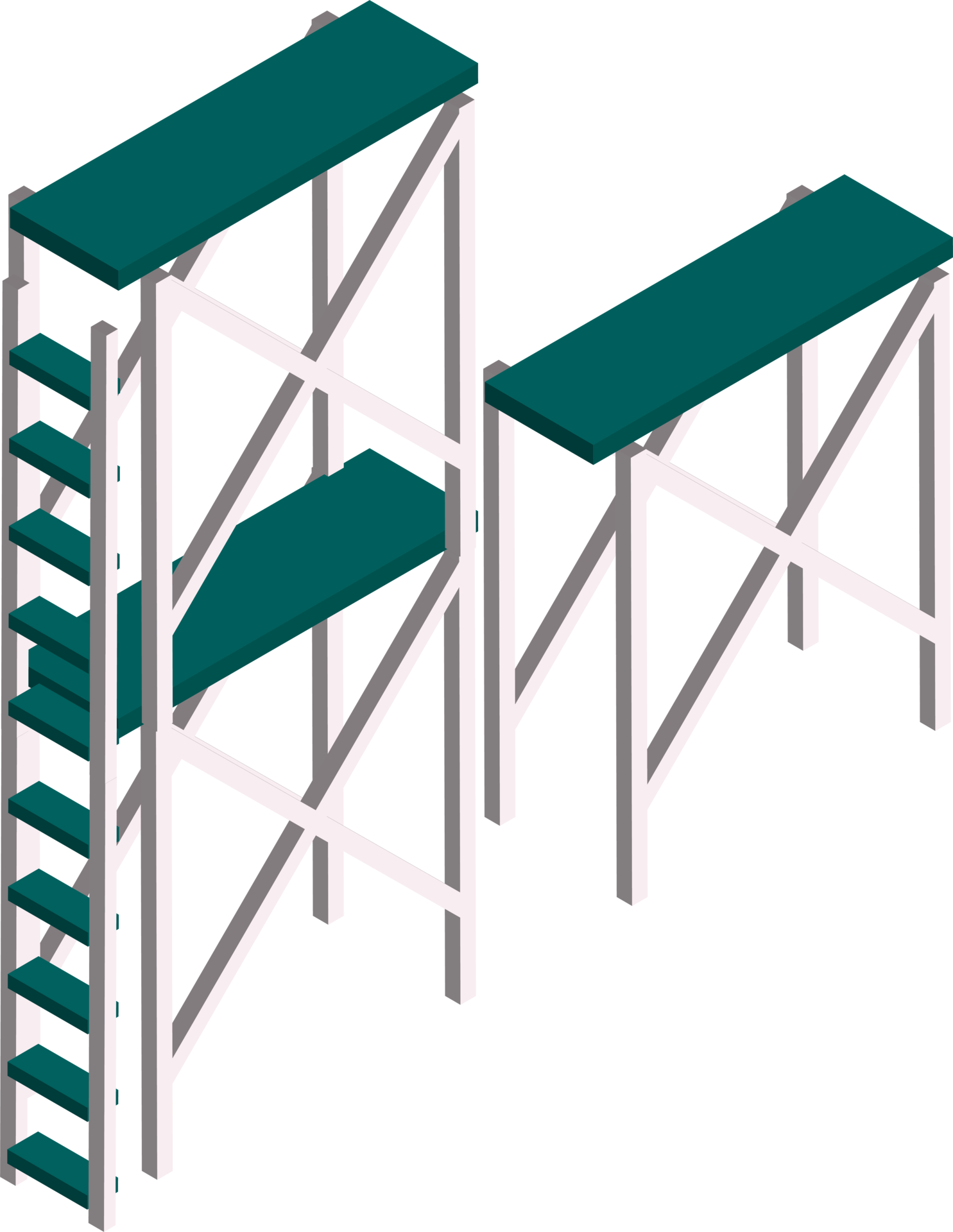 Scaffolding Illustration In 3d Isometric Style 14375947 Png