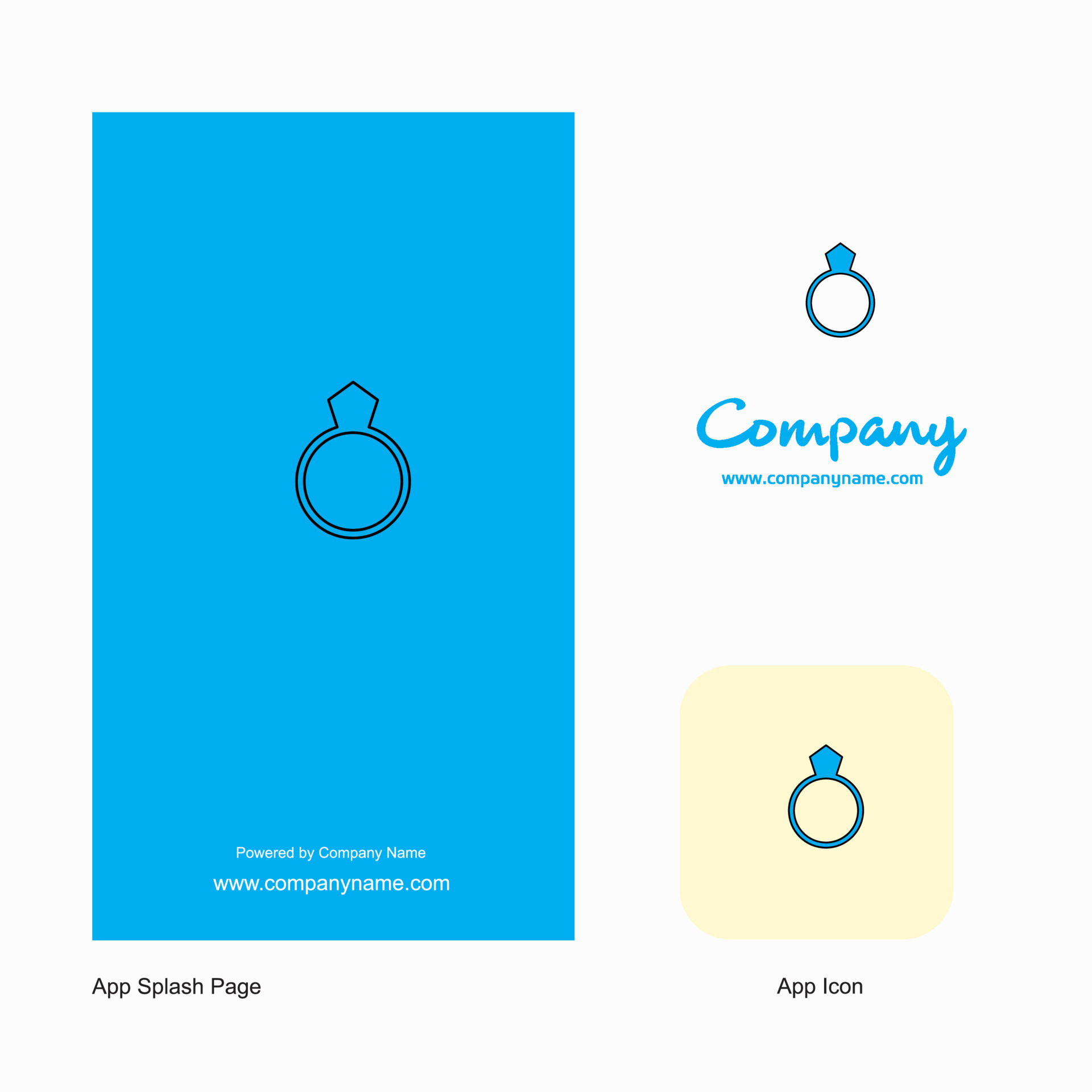 Ring Company Logo App Icon and Splash Page Design Creative Business App Design Elements 14379069 ...