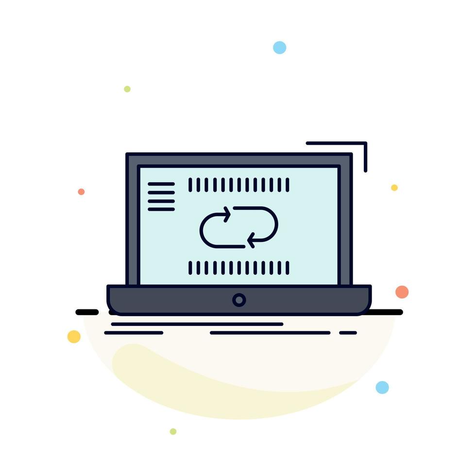 Communication Connection Link Sync Synchronization Flat Color Icon Vector 14379291 Vector Art At