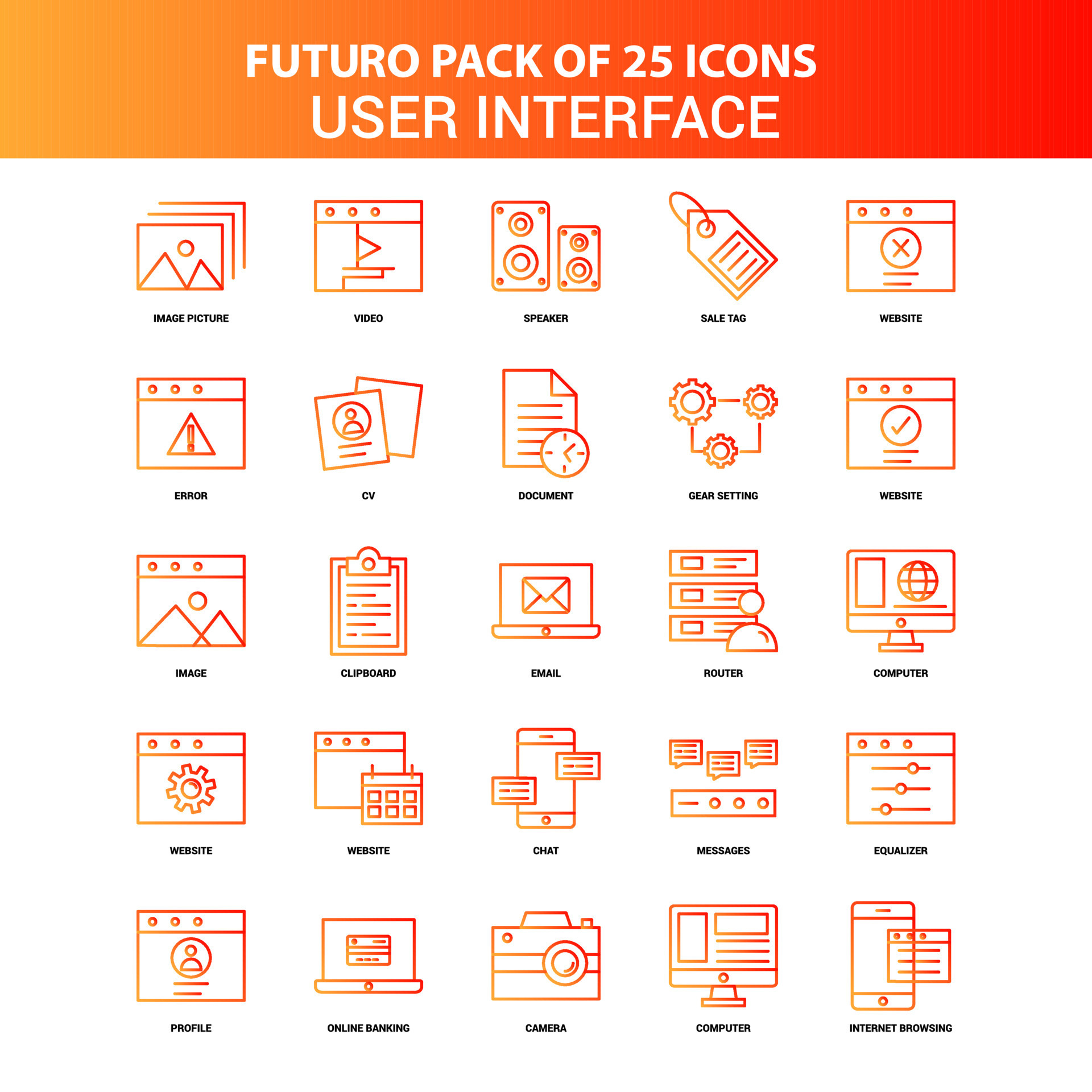 Orange Futuro 25 User Interface Icon Set 14379395 Vector Art at Vecteezy Orange Futuro 25 User Interface Icon Set 14379395 Vector Art at Vecteezy