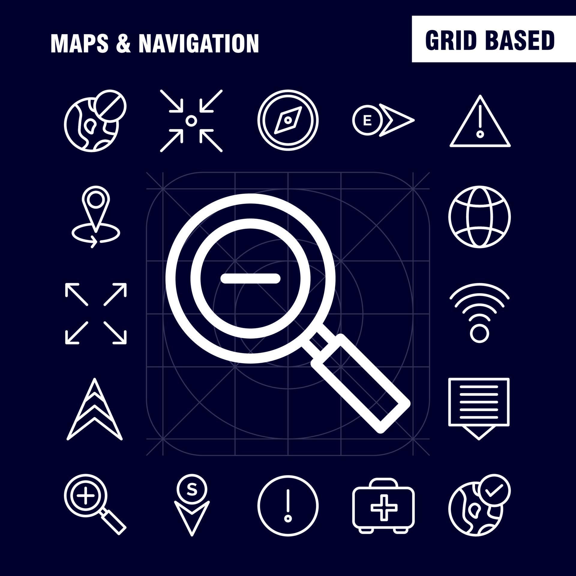 Maps And Navigation Line Icon Pack For Designers And Developers Icons