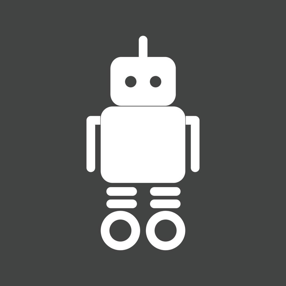 Robot Glyph Inverted Icon 14382805 Vector Art at Vecteezy