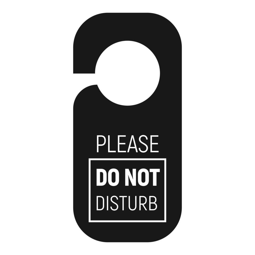 Please Do Not Disturb Hanger Icon Simple Style 14383358 Vector Art At