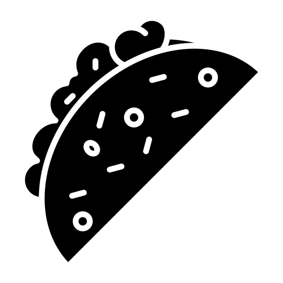 Taco Icon Style 14384980 Vector Art At Vecteezy