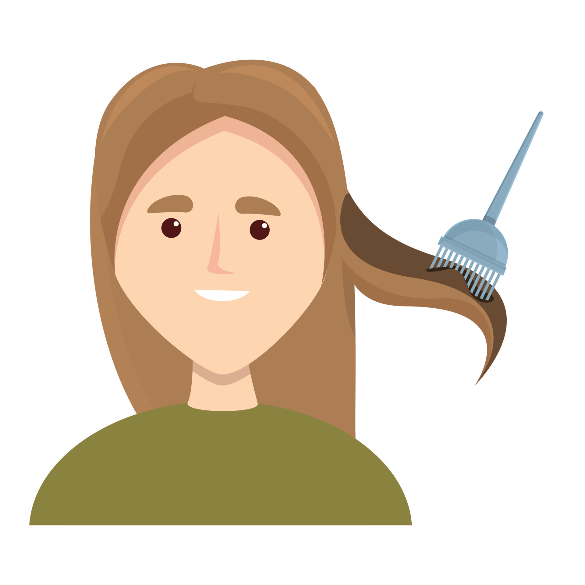 Girl Hair Colouring Icon Cartoon Vector Women Salon 14385302 Vector Art At Vecteezy