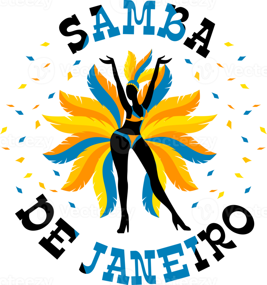 Brazil Samba Emblem. Illustration 14386225 PNG