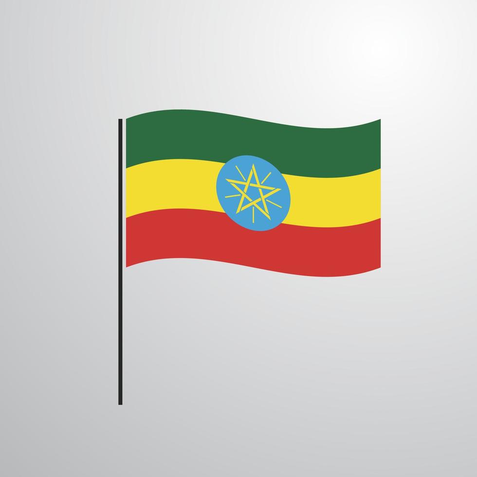 Ethiopia Waving Flag 14386413 Vector Art At Vecteezy