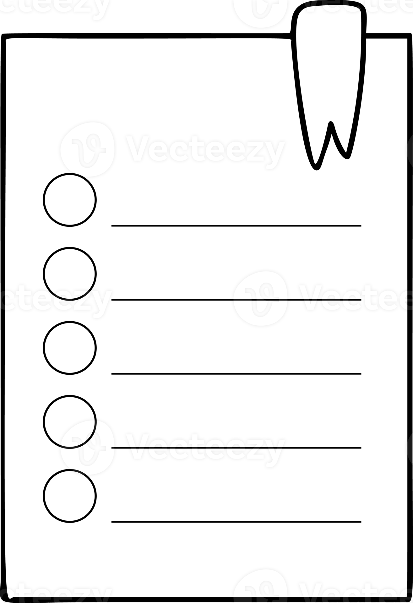 Planner sheet with bookmark and to-do list 14386590 PNG