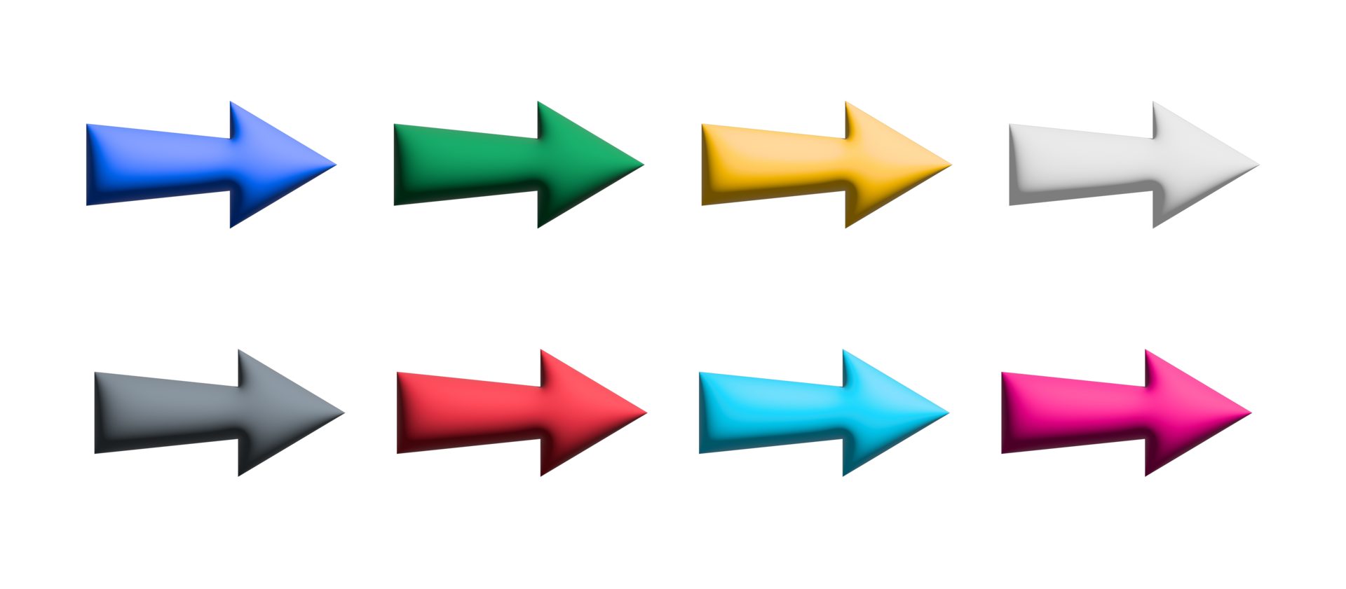Arrows Big Colorful Set Icons Arrow Icon Arrow Cursor Modern Simple