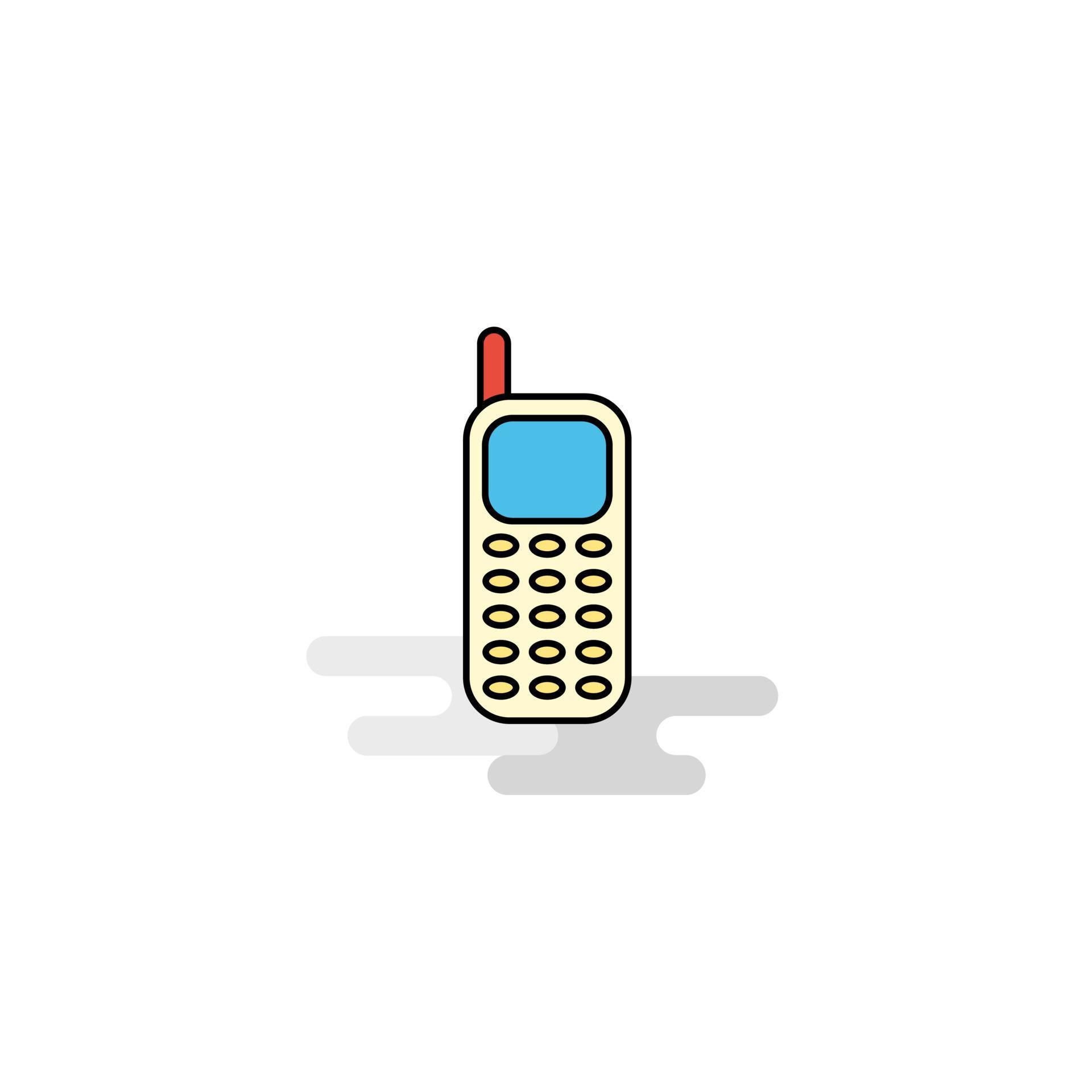 Flat Mobile phone Icon Vector 14387865 Vector Art at Vecteezy