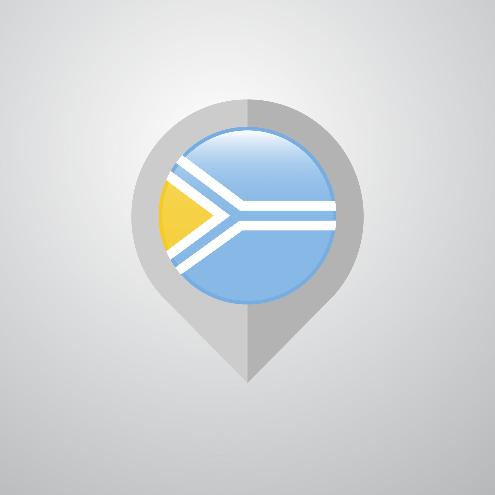 Map Navigation pointer with Tuva flag design vector 14388069 Vector Art at Vecteezy