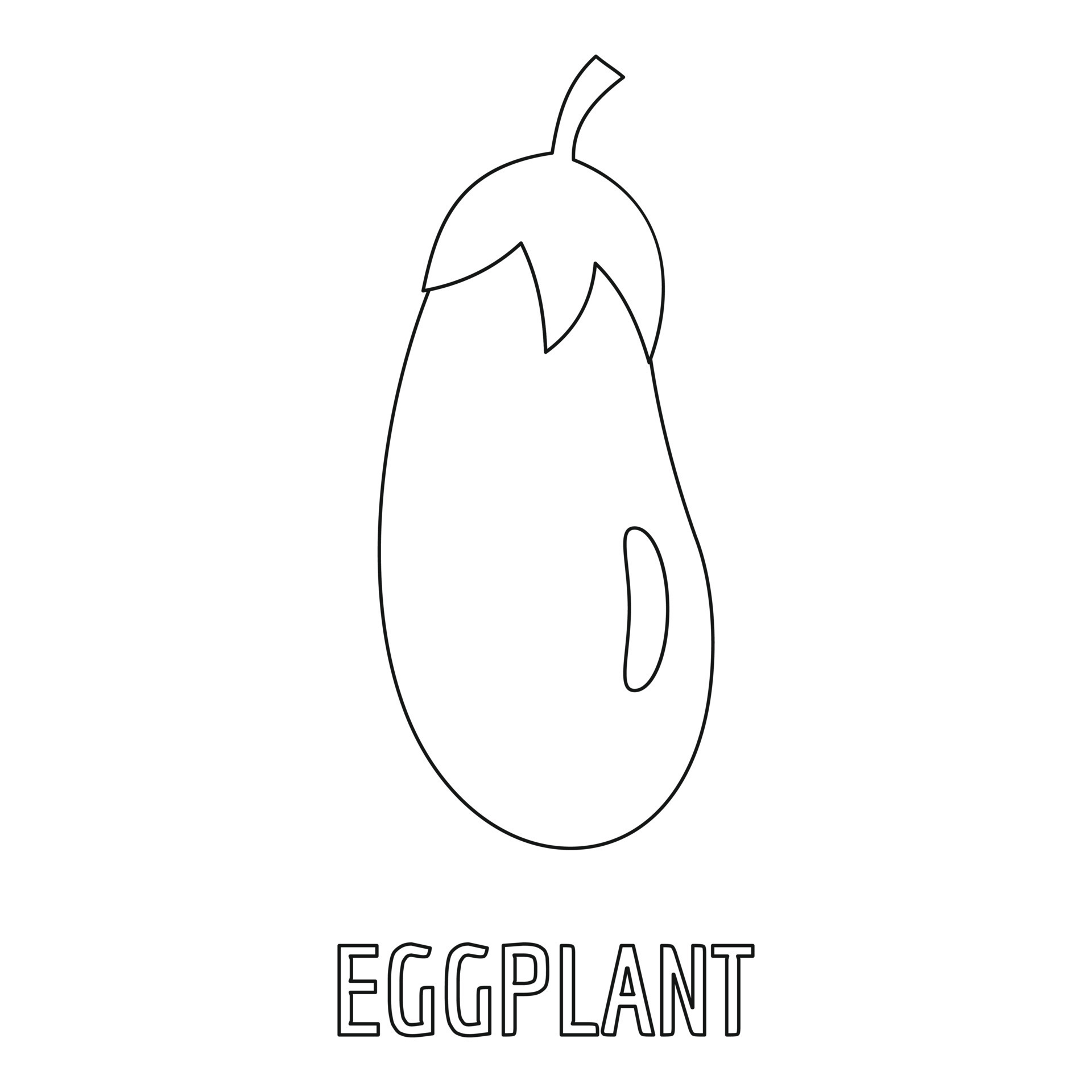 Eggplant icon, outline style. 14388640 Vector Art at Vecteezy Eggplant icon, outline style. 14388640 Vector Art at Vecteezy