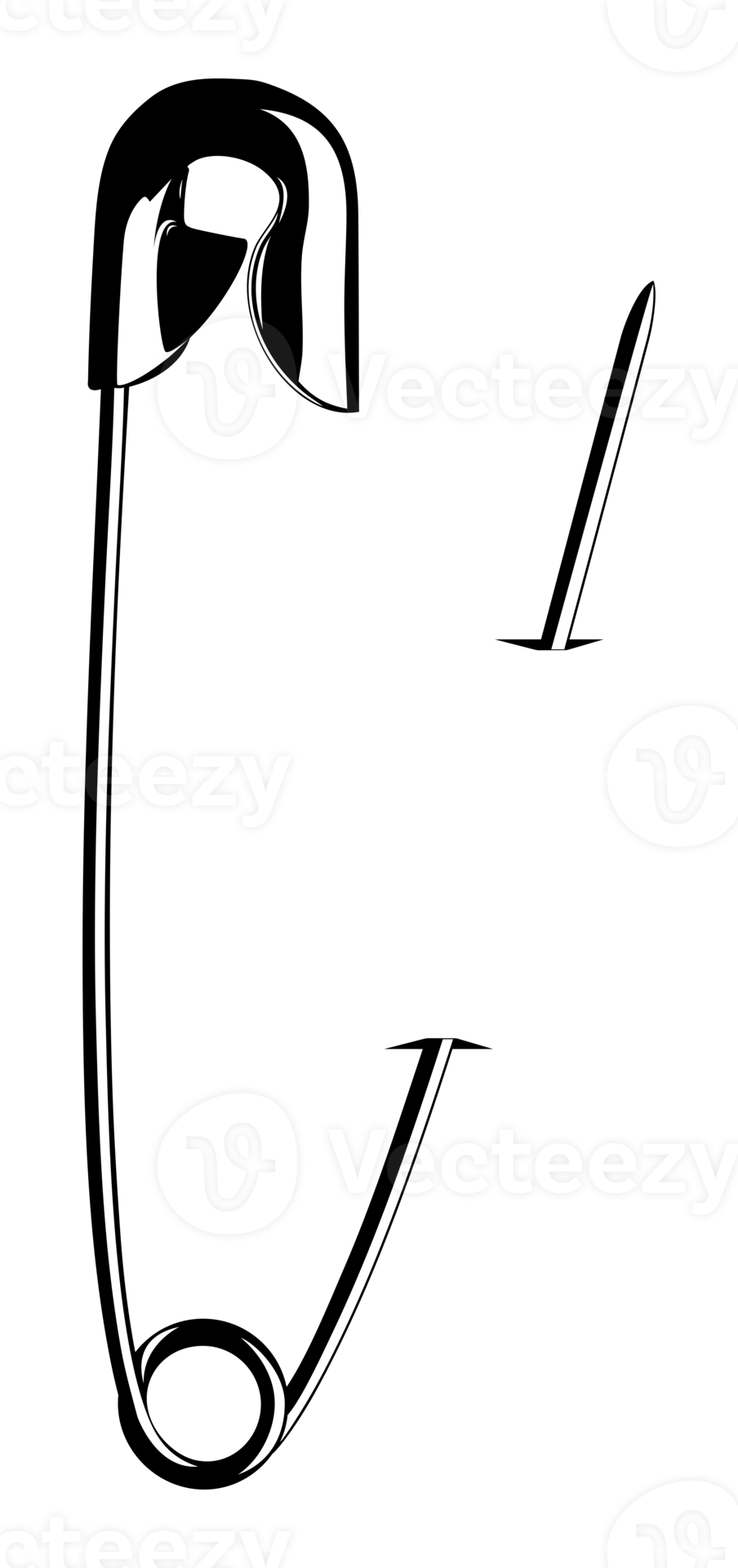 Safety Pin Silhouette For Art Illustration Logo Website Apps