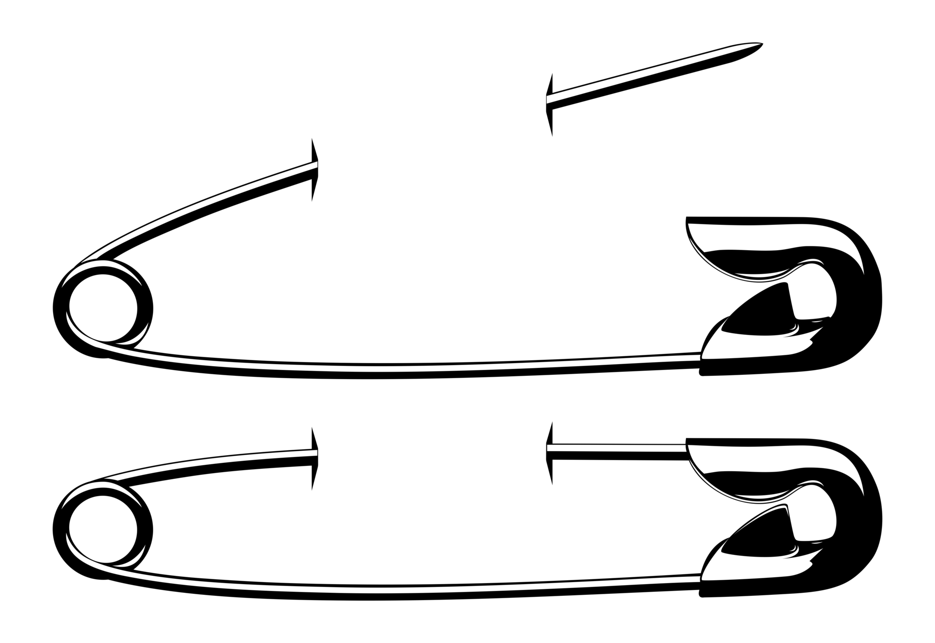 Safety Pin Silhouette For Art Illustration Logo Website Apps Pictogram Or Graphic Design