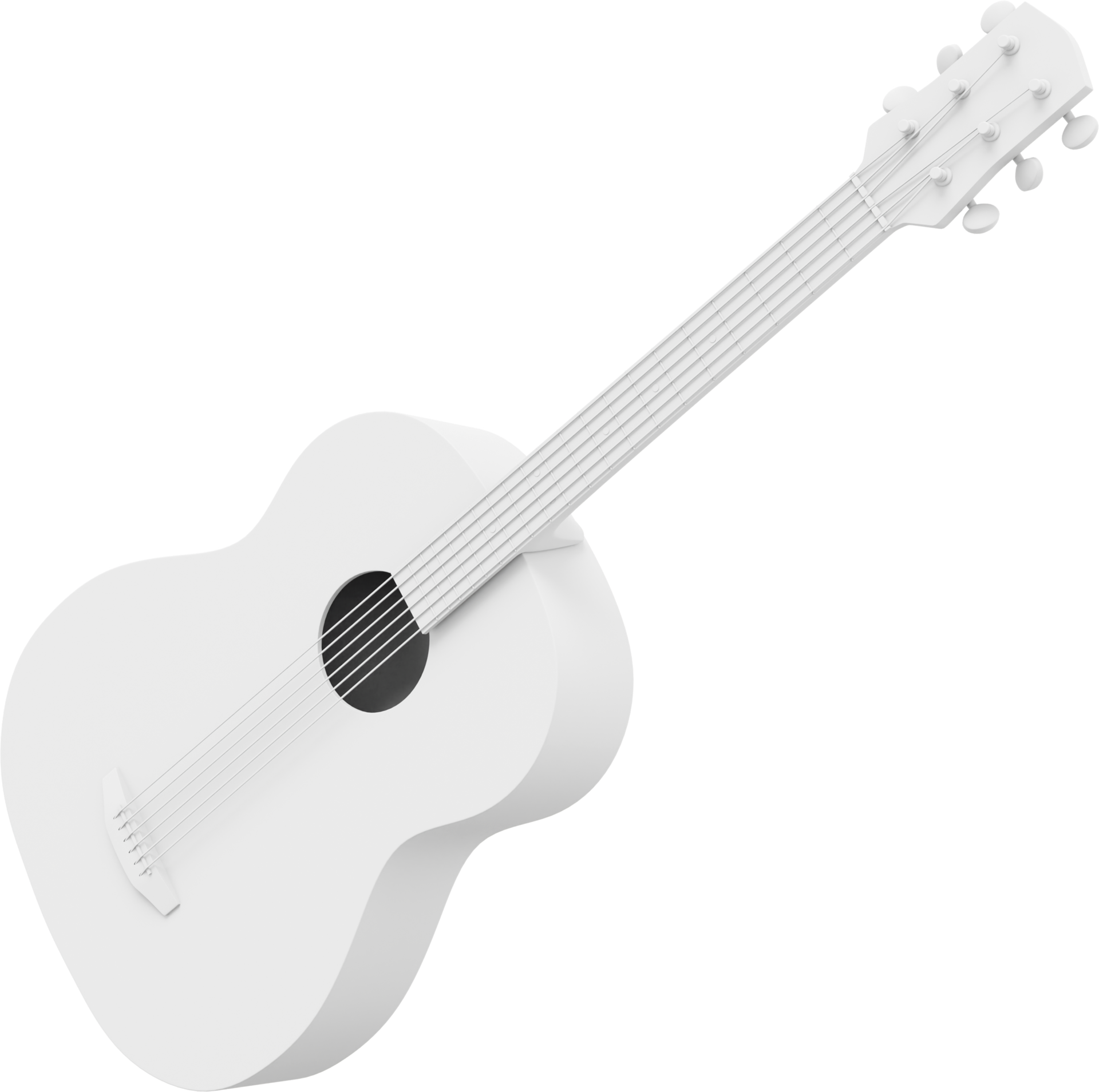 White acoustic guitar. 3D rendering. PNG icon on transparent background ... White acoustic guitar. 3D rendering. PNG icon on transparent background ...