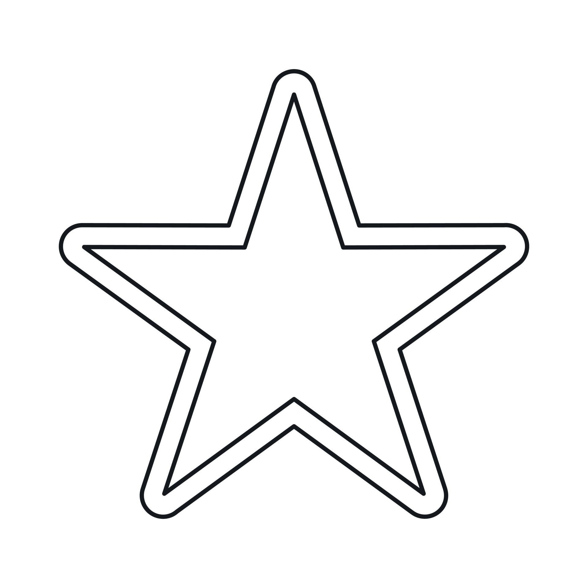 Star icon, outline style 14391300 Vector Art at Vecteezy