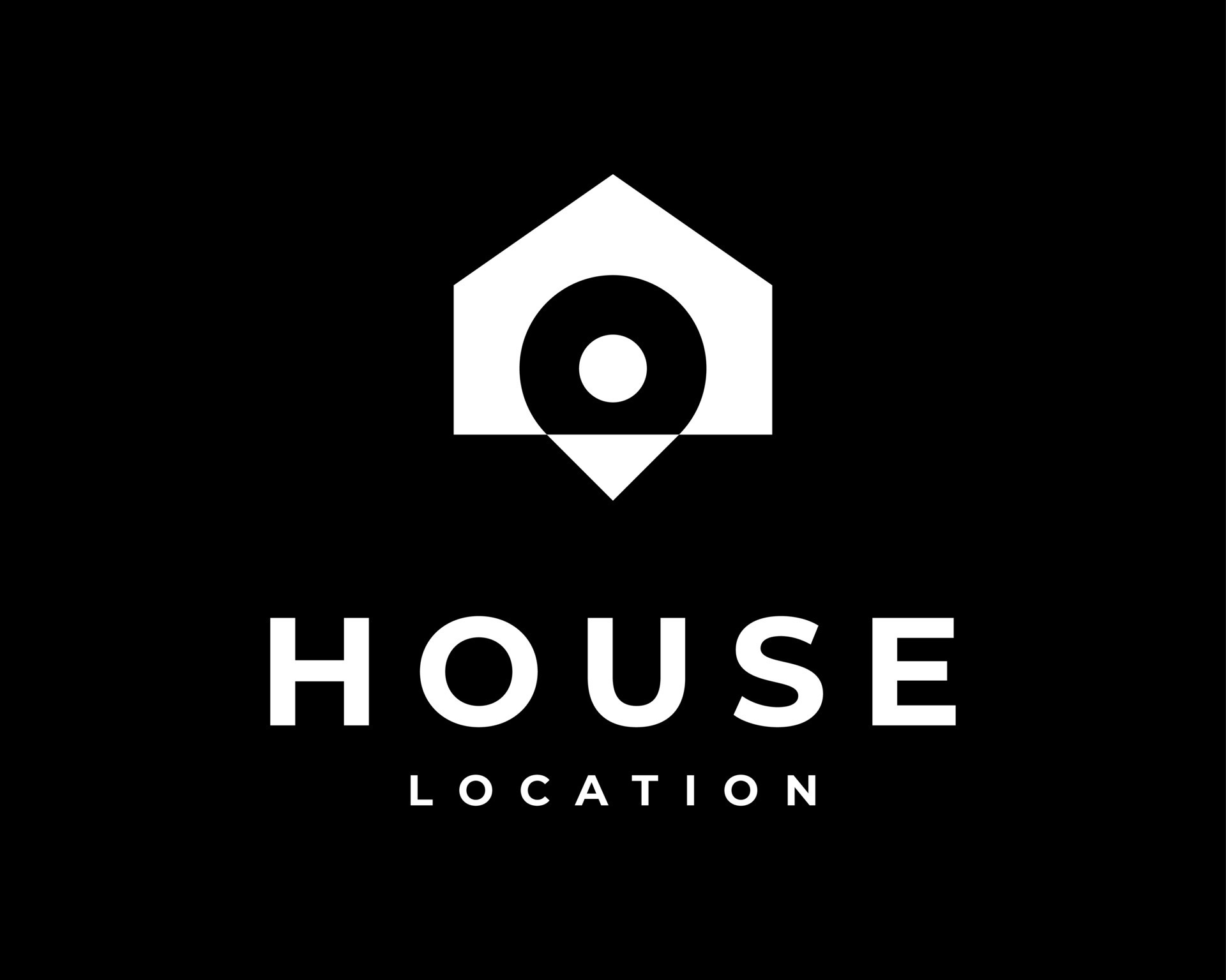 House Location Home Pointer Building Pin Map Real Estate Navigation Marker Vector Logo Design ...