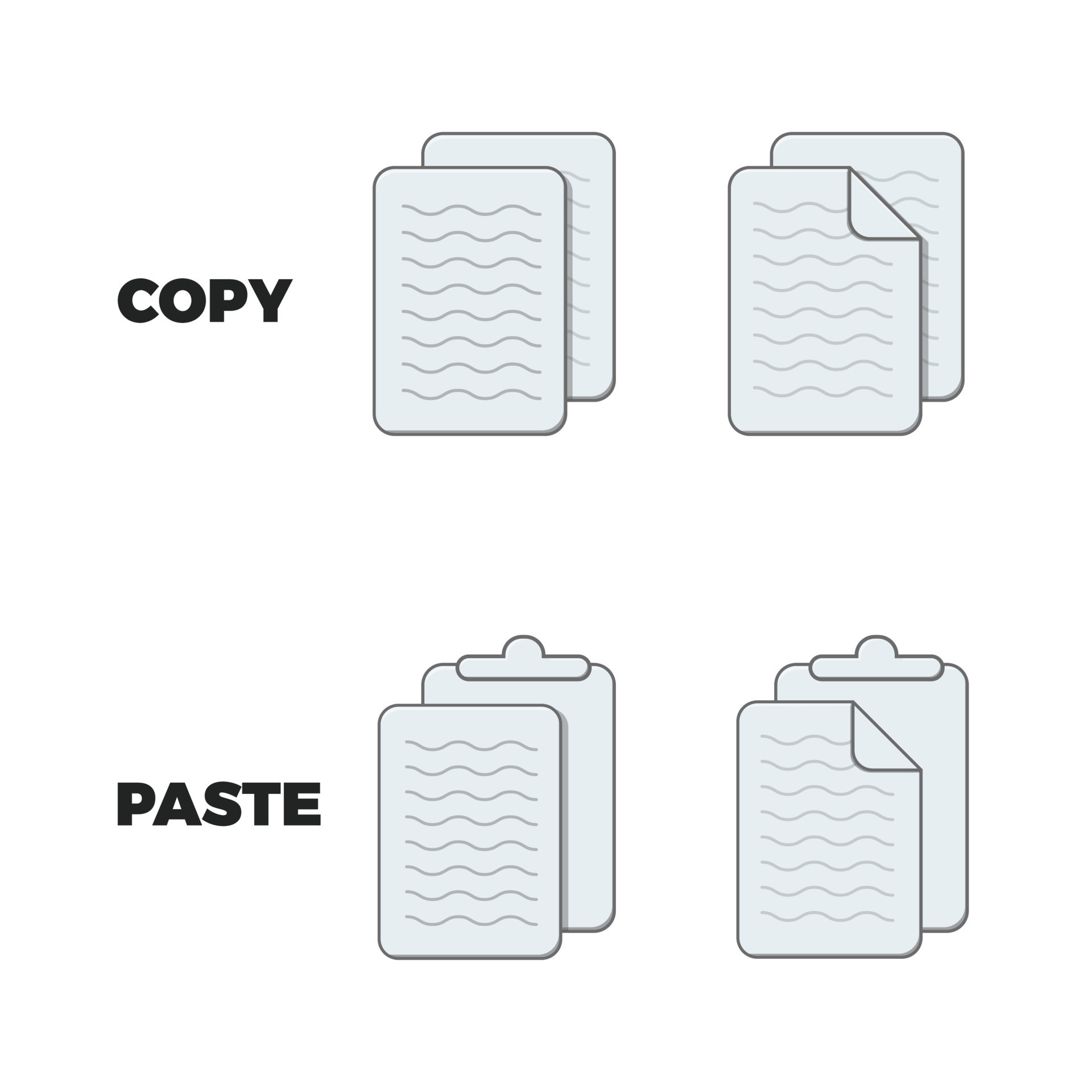Copy paste icon, clip art file copy paste. 14396060 Vector Art at Vecteezy Copy paste icon, clip art file copy paste. 14396060 Vector Art at Vecteezy