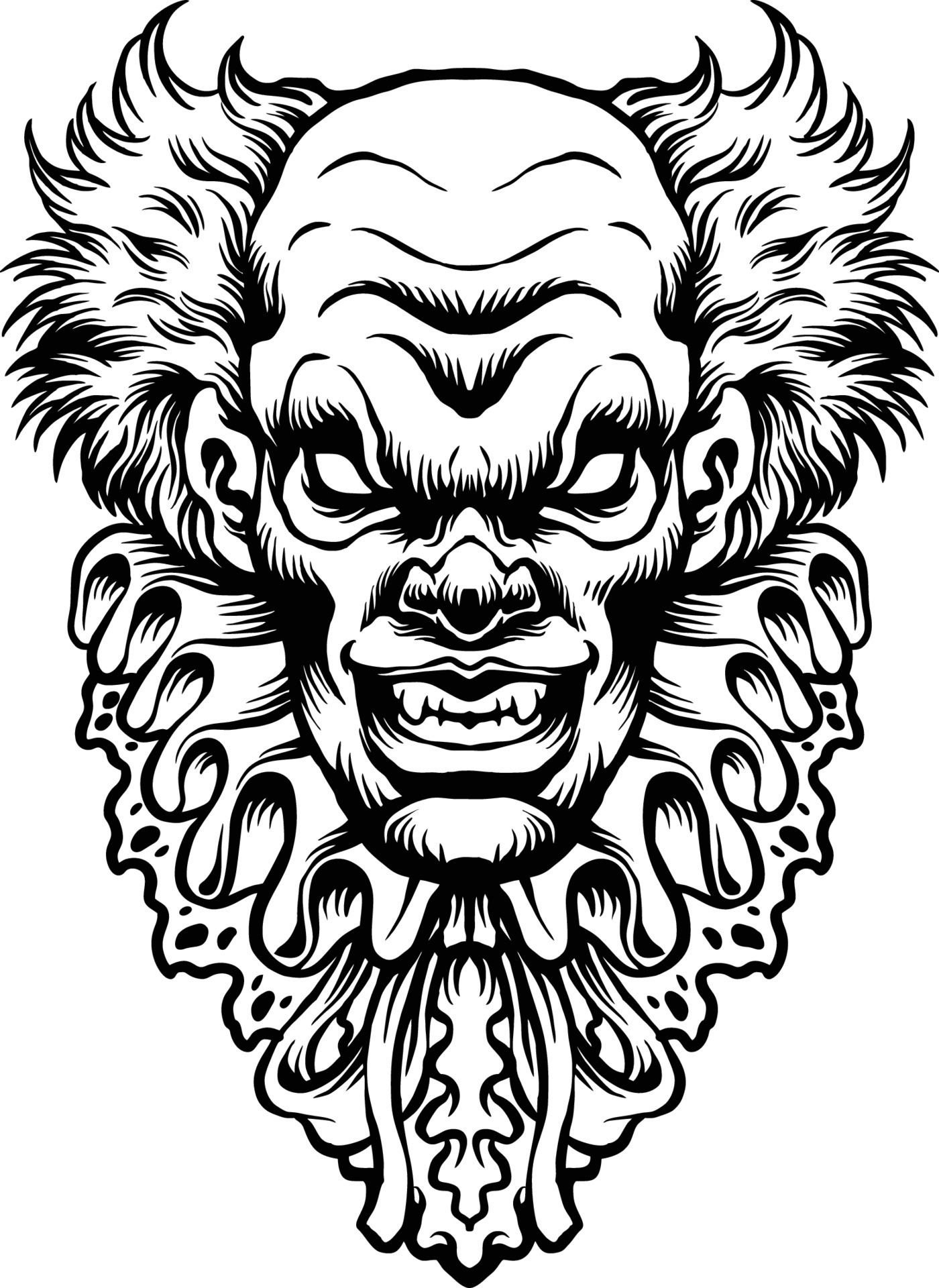 Evil Clown Outline