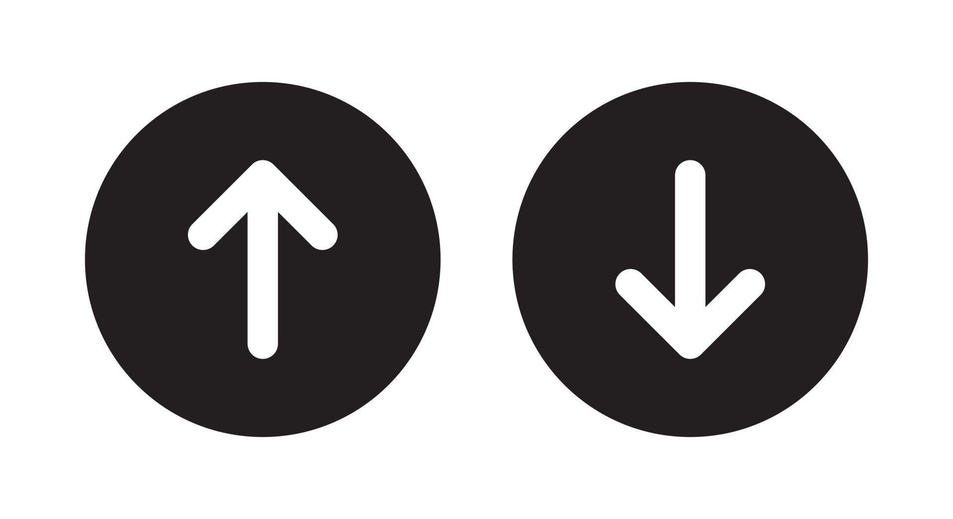 Up and down arrow icon vector. Upload and download sign symbol 14399388 Vector Art at Vecteezy