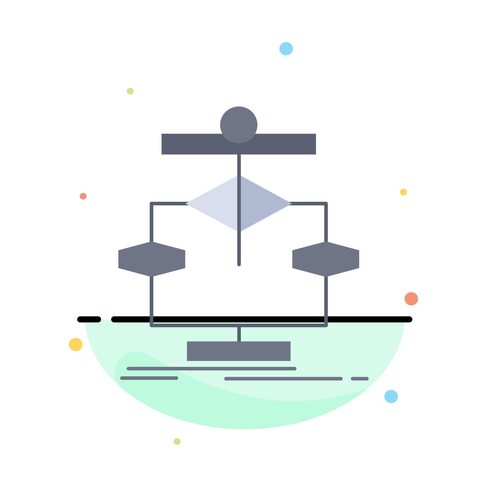 algoritmo gráfico datos diagrama flujo color plano icono vector ...