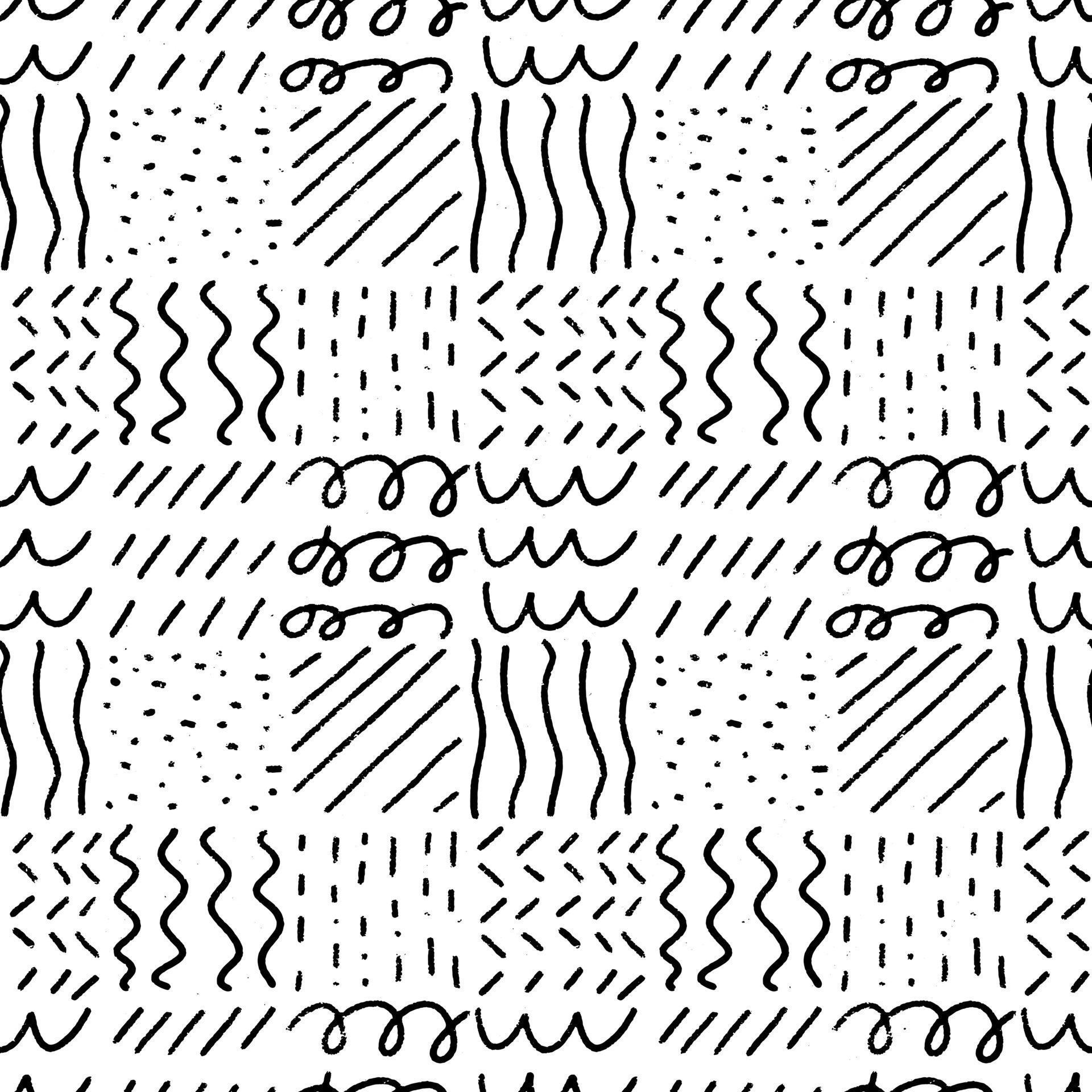 Scribbled Monochrome Patchwork Geometric Seamless Pattern 14400779 ...