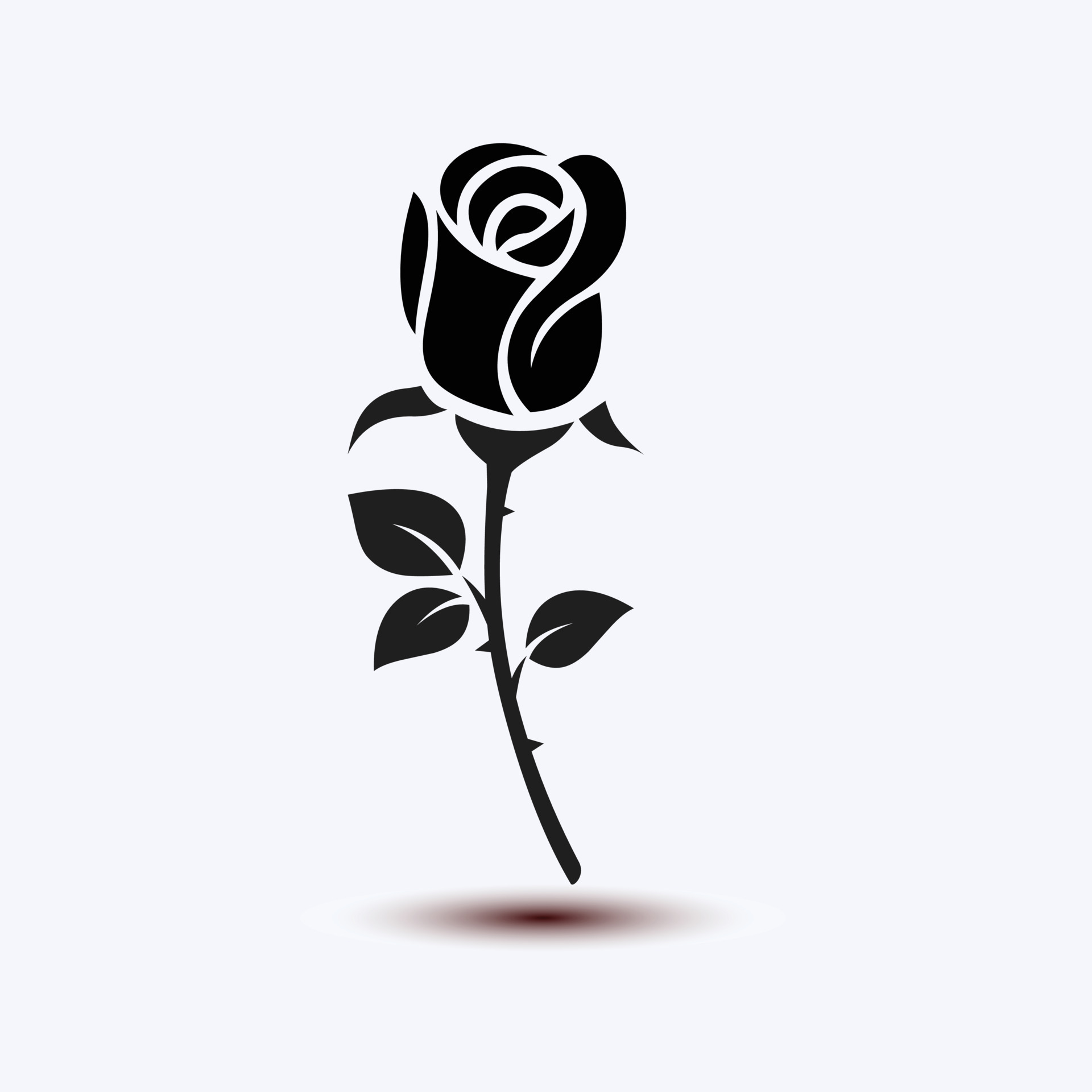 Rose Silhouette Monochrome Vector Symbol Illustration Isolated 14402129 ... Rose Silhouette Monochrome Vector Symbol Illustration Isolated 14402129 ...