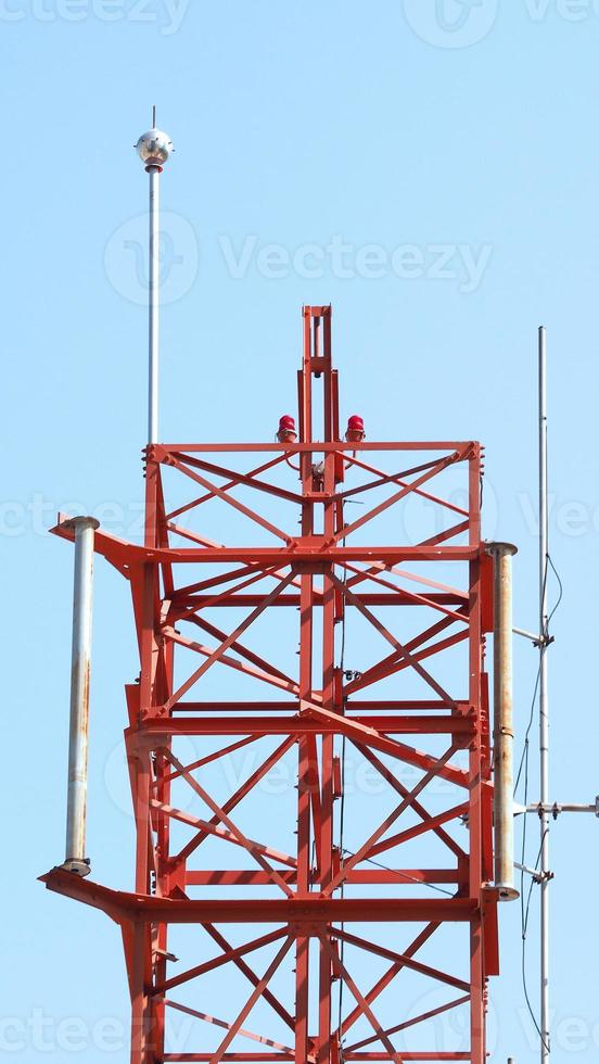Telecom tower closeup. 14402909 Stock Photo at Vecteezy