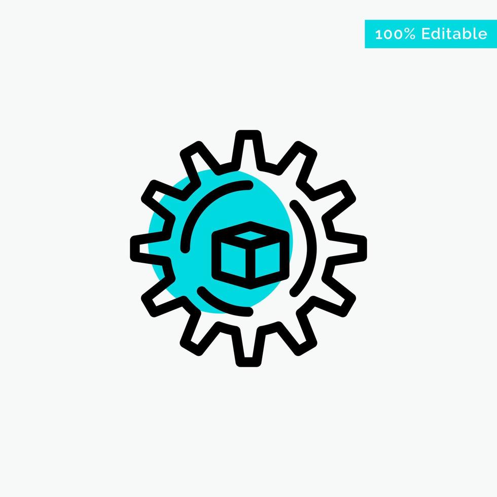 Automated Data Solution Science turquoise highlight circle point Vector ...