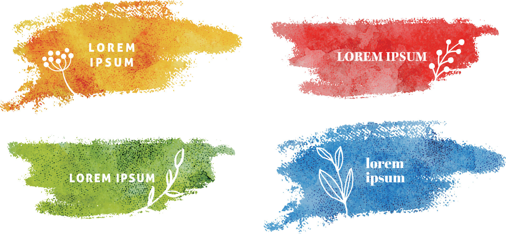 Vector hand drawn watercolor brush strokes 14408748 Vector Art at Vecteezy