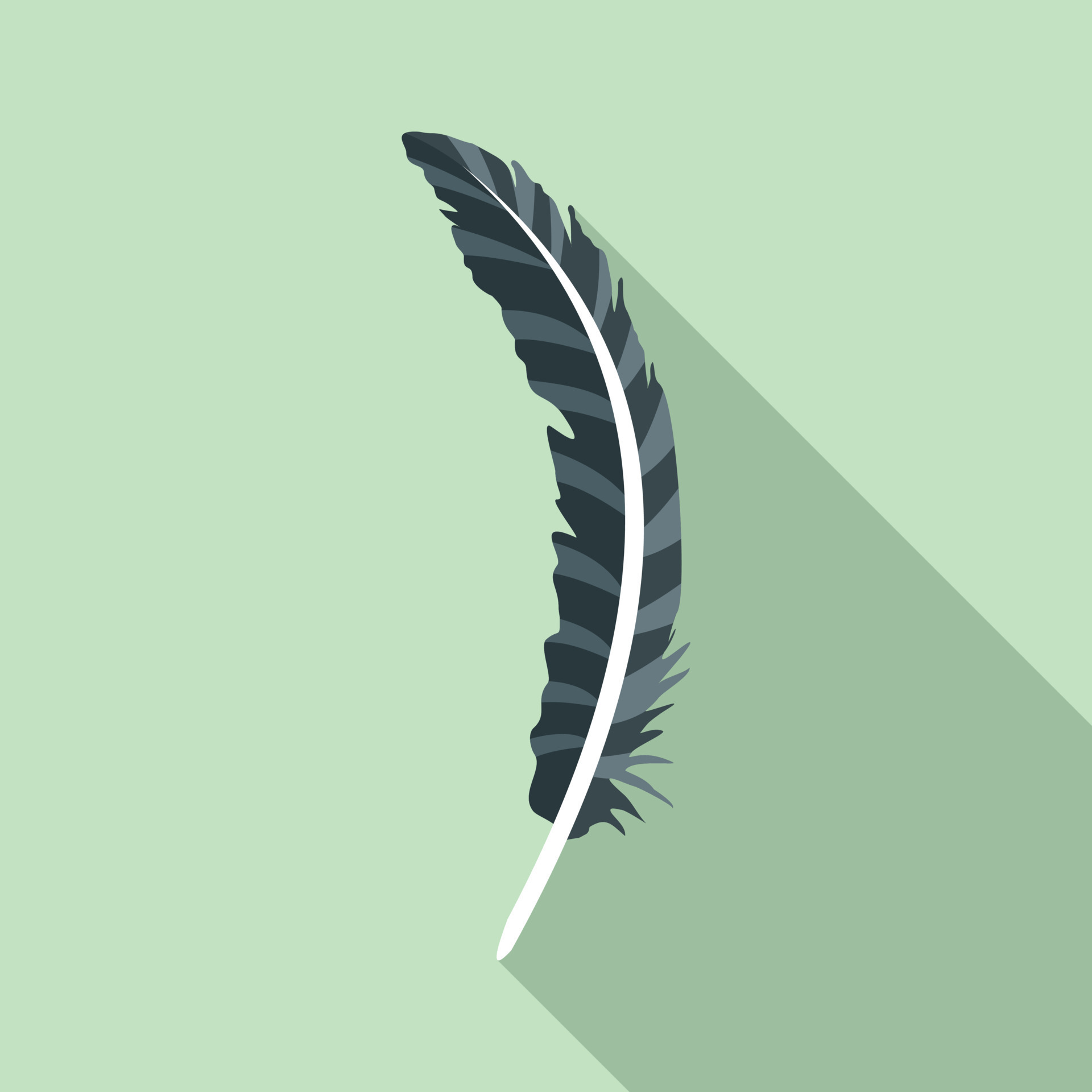 Fashion feather icon, flat style 14409982 Vector Art at Vecteezy