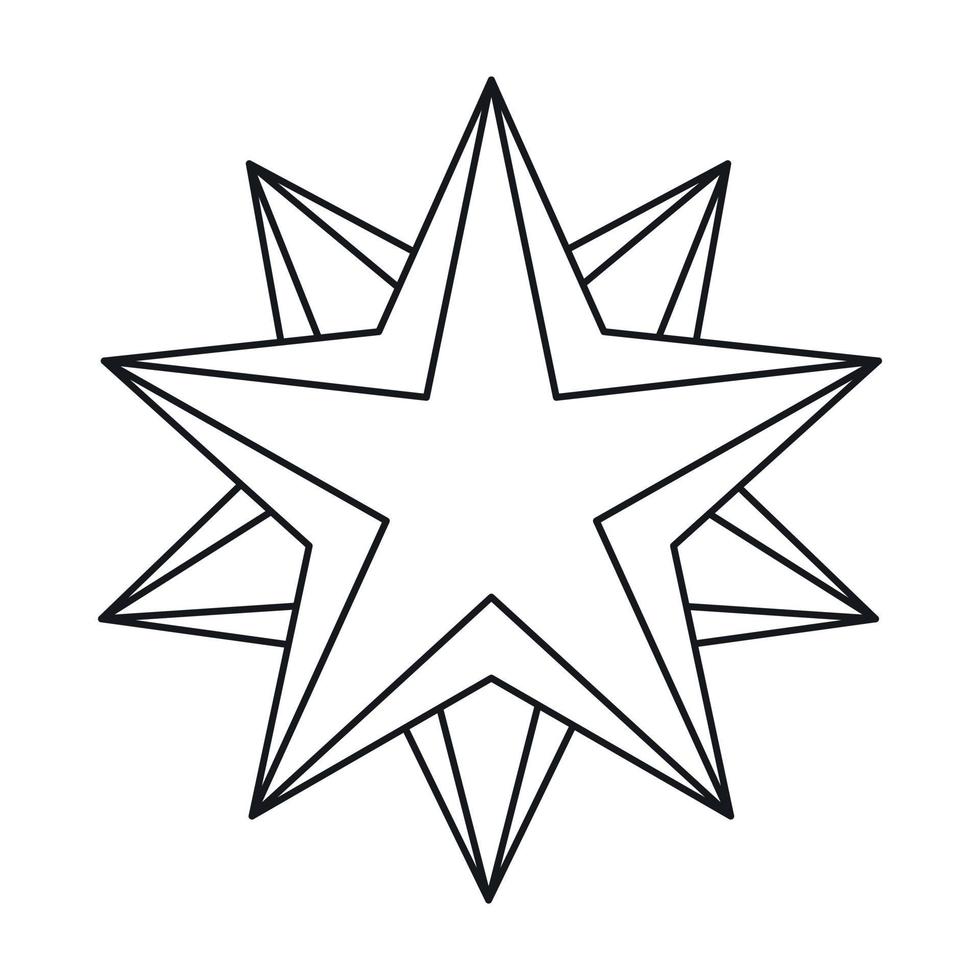 Star icon, outline style 14410980 Vector Art at Vecteezy